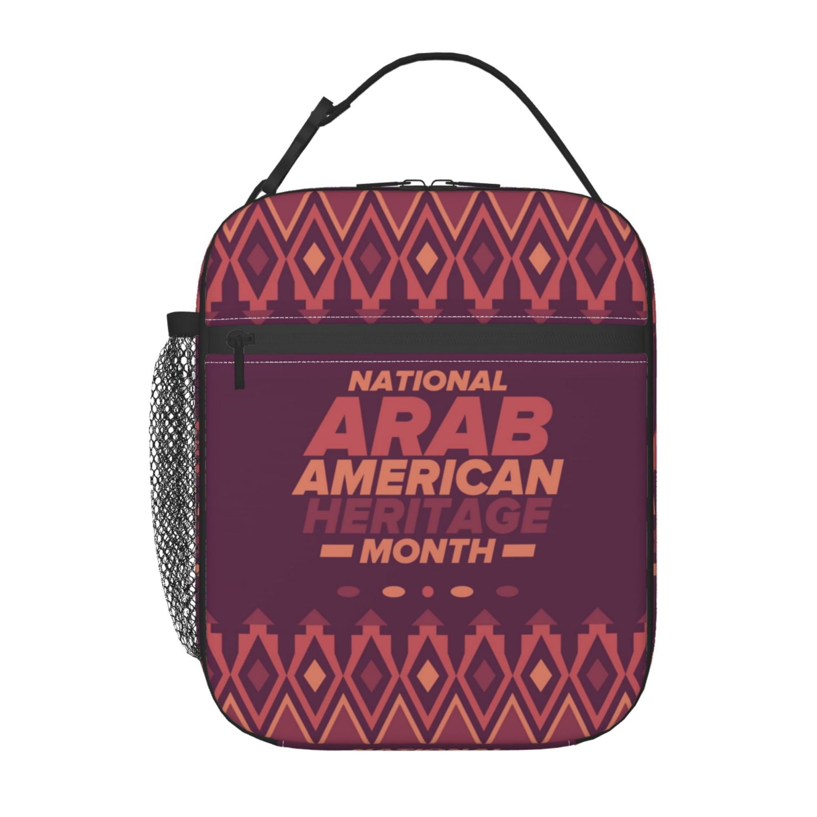 Arab American Heritage Month Portable Lunch Bag Reusable Insulated Tote ...