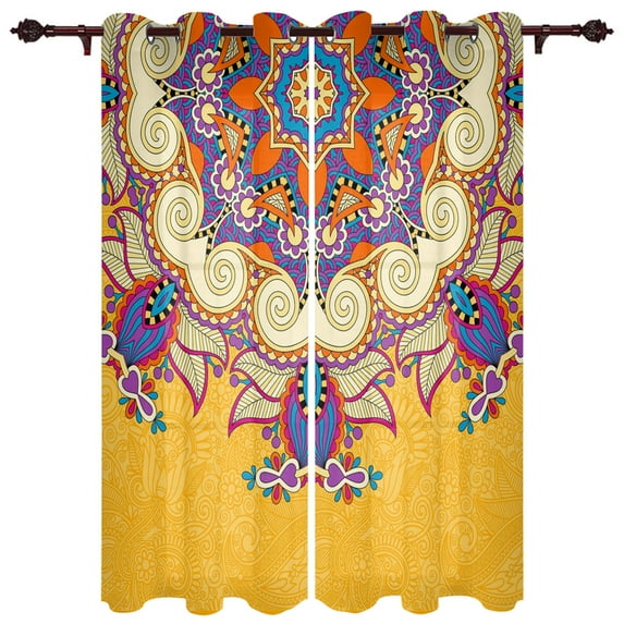 Arab Art Antiquities Style Window Curtains Living Room Kids Room Door ...