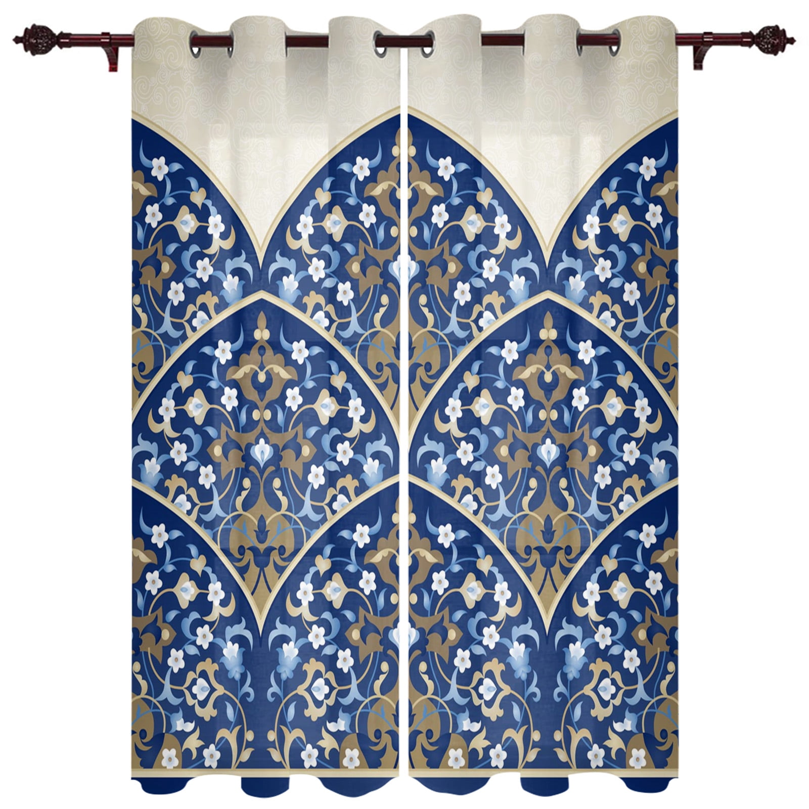 Arab Art Antiquities Style Window Curtains Living Room Kids Room Door ...