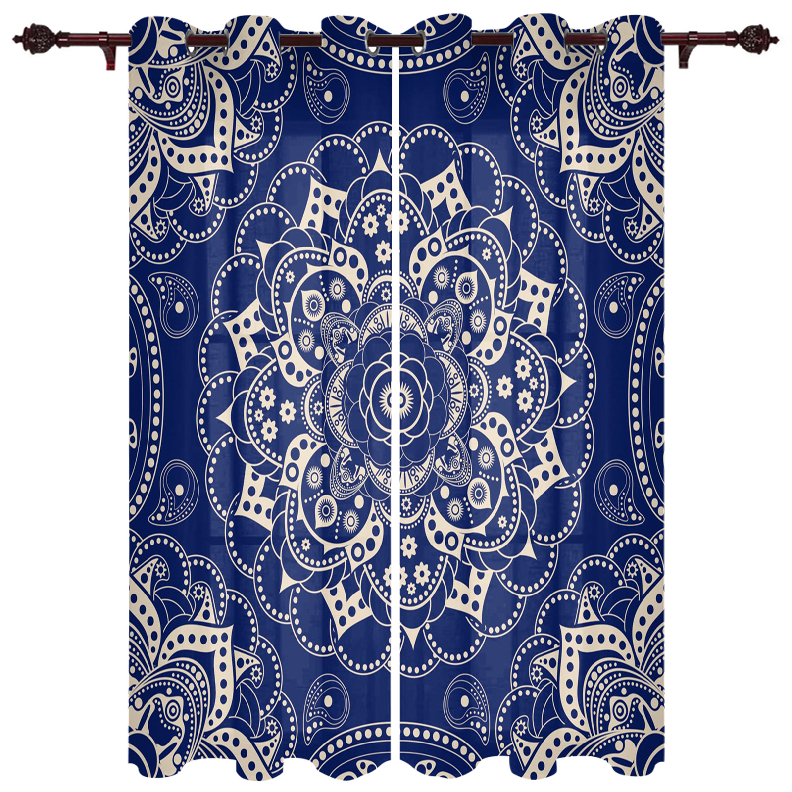 Arab Art Antiquities Style Window Curtains Living Room Kids Room Door ...