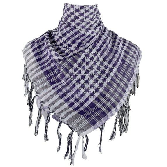 Arab Keffiyeh Shemagh Square Scarf Colorblock Houndstooth Desert Shawl ...