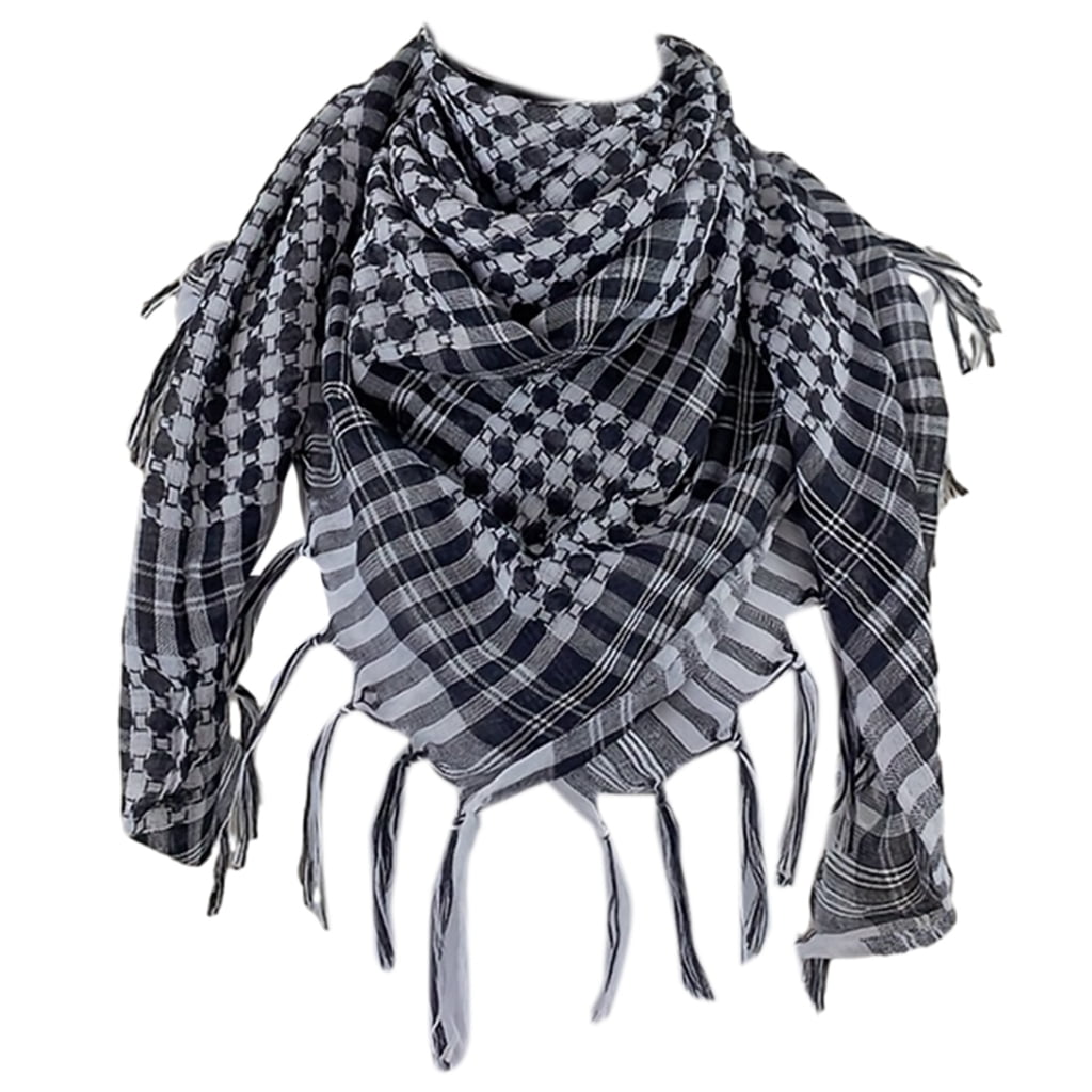 Arab Keffiyeh Shemagh Square Scarf Colorblock Houndstooth Desert Shawl ...