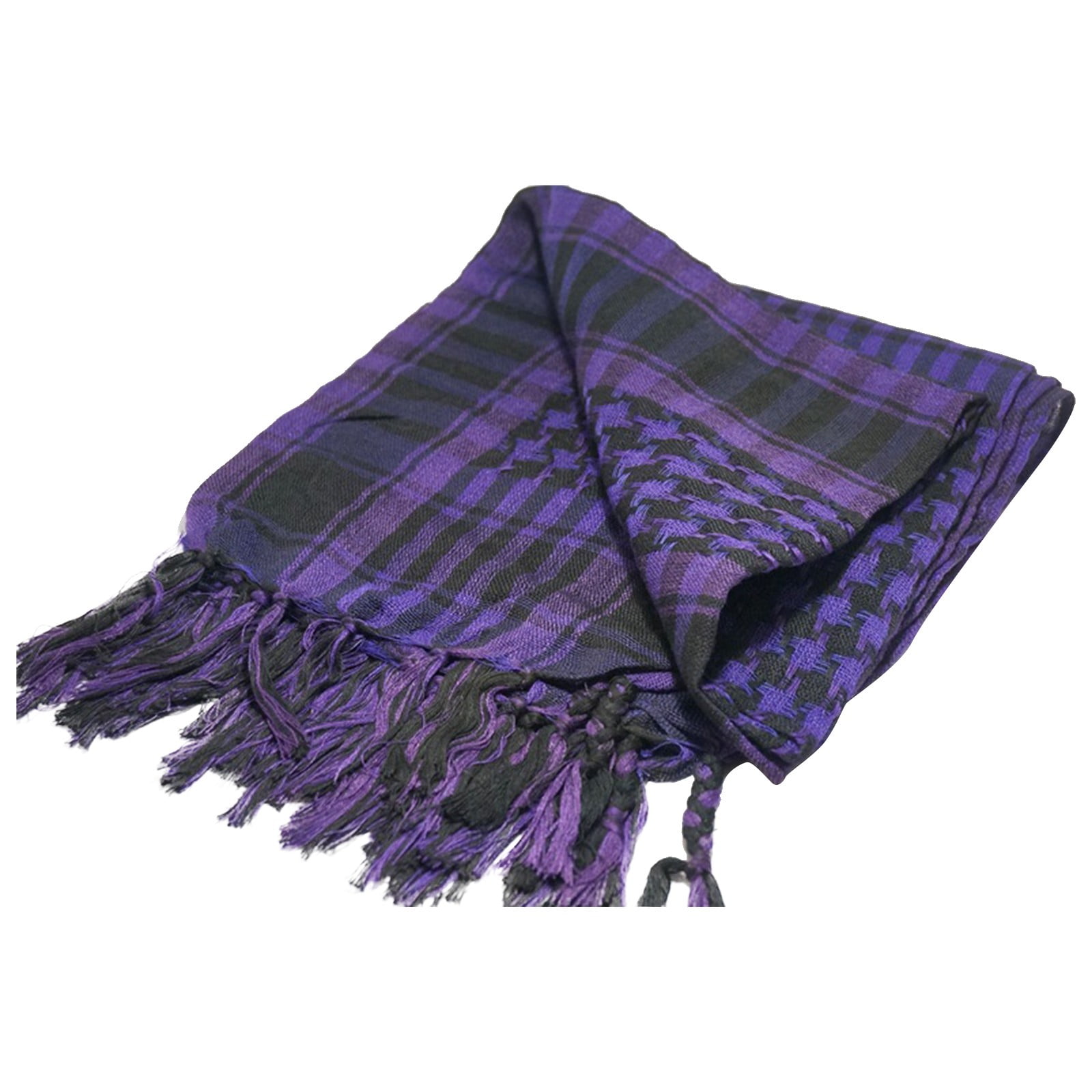 Arab Plaid Fringe Lightweight Scarf Cotton Head Neck Scarf with Tassel ...