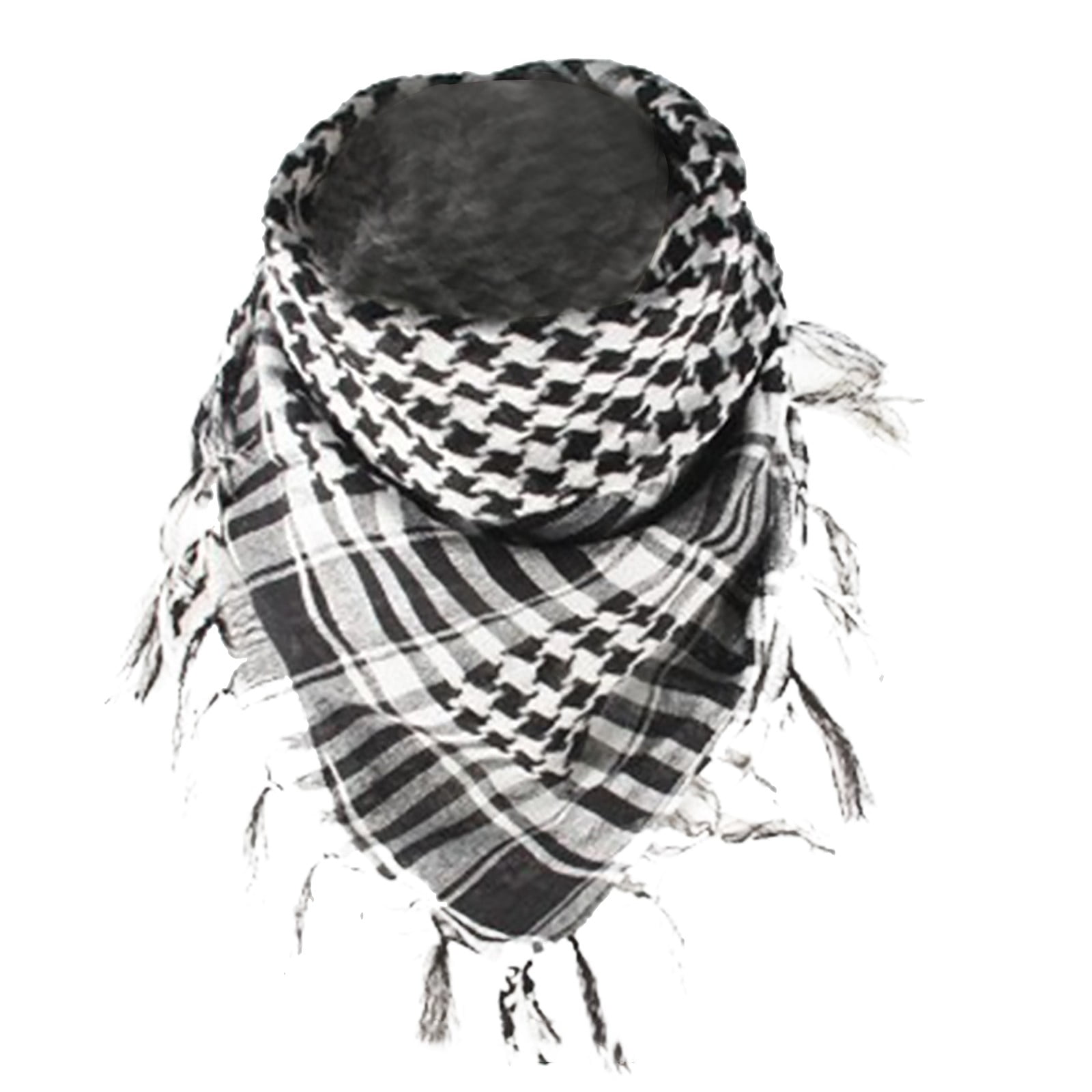 Arab Plaid Fringe Lightweight Scarf Cotton Head Neck Scarf with Tassel ...