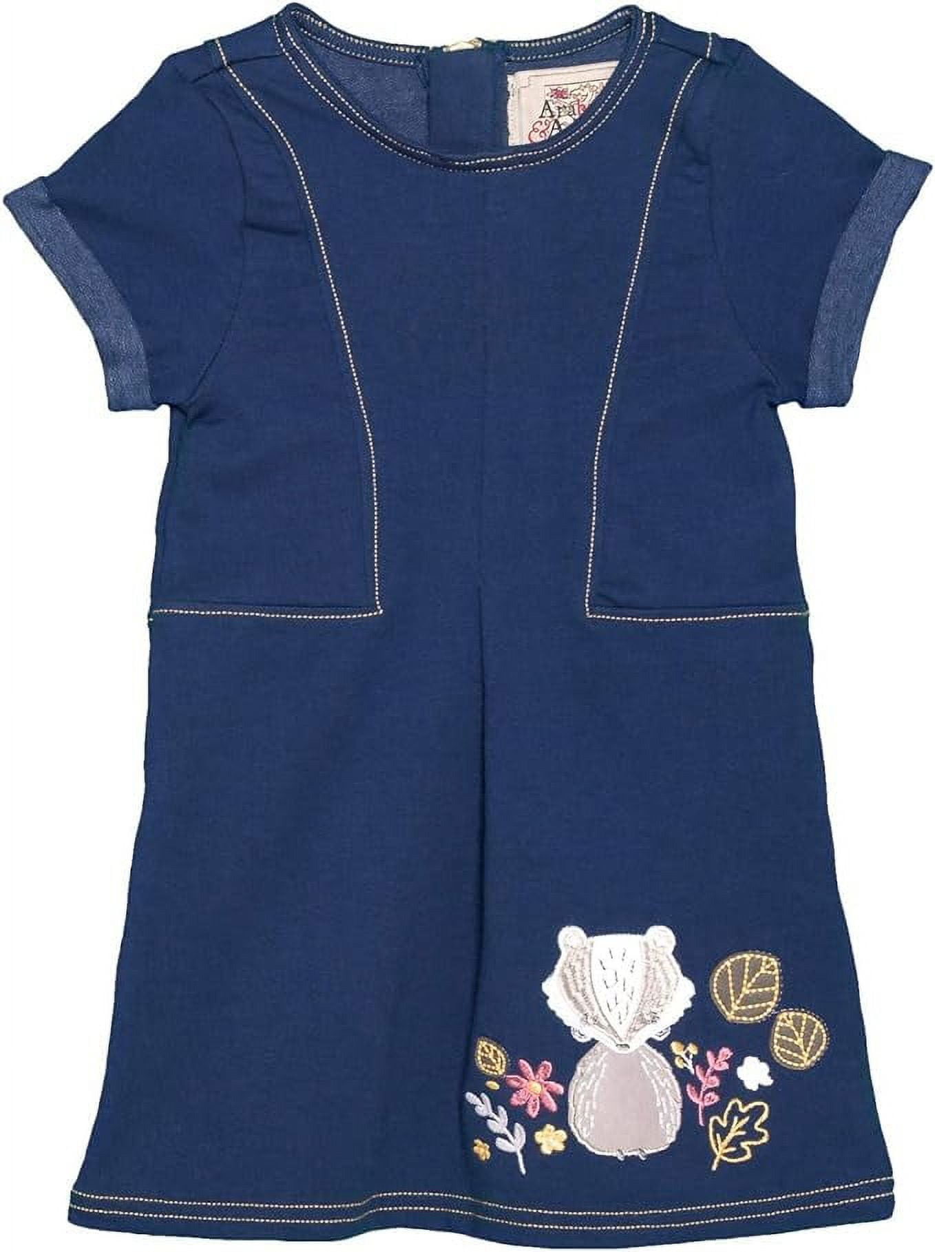 Arabella & Addison French Terry Short Sleeve Dress - 2T - Walmart.com