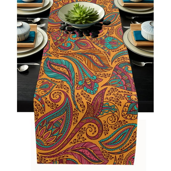 Arabesque Arabian Flowers Modern Table Runners Mat Coasters Holidays ...