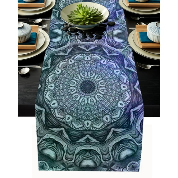 Arabesque Arabian Flowers Modern Table Runners Mat Coasters Holidays ...