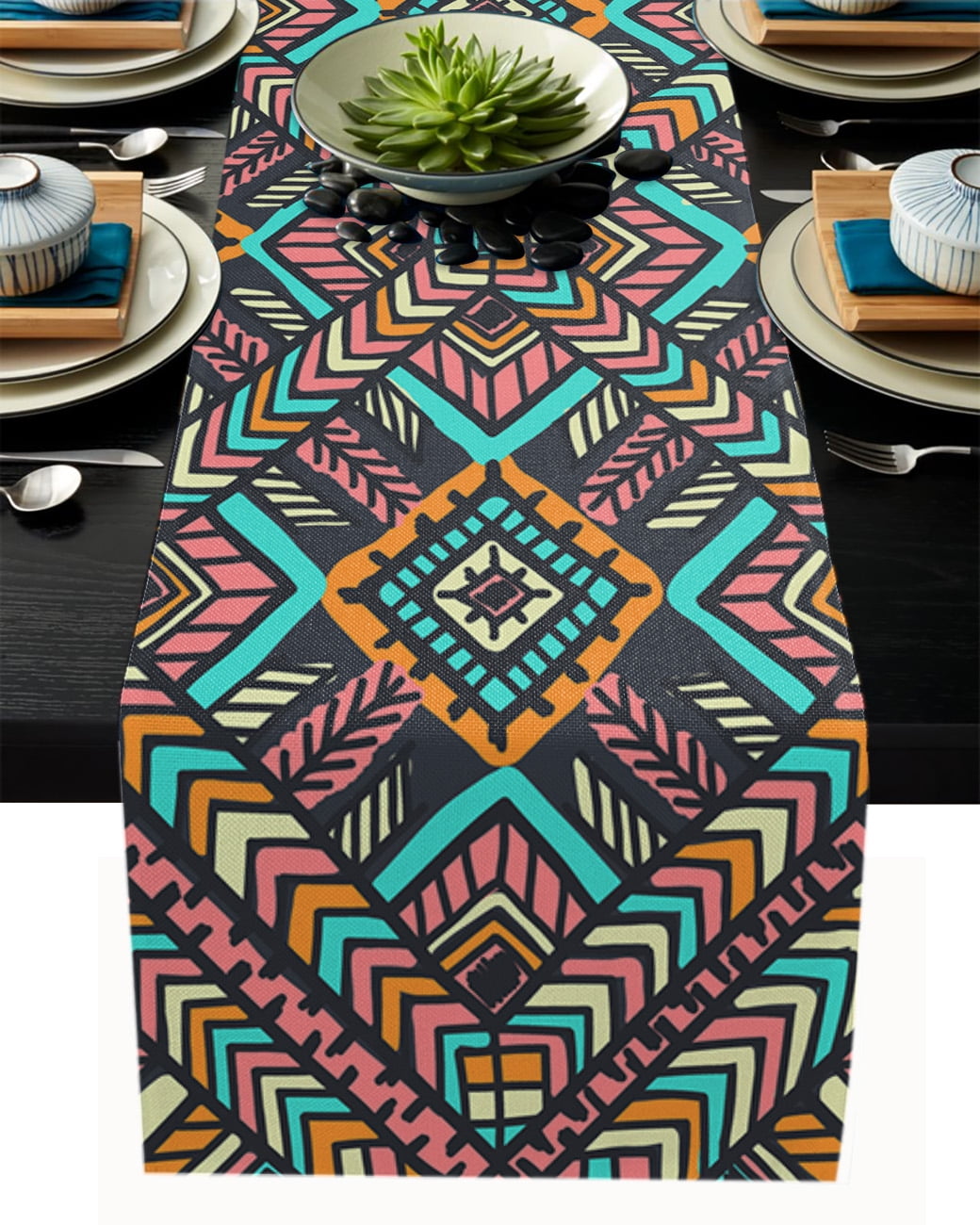 Arabesque Arabian Flowers Modern Table Runners Mat Coasters Holidays ...