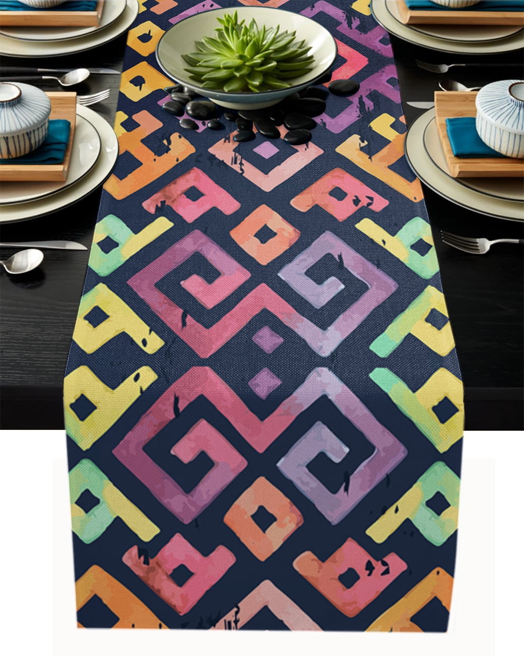 Arabesque Arabian Flowers Modern Table Runners Mat Coasters Holidays ...