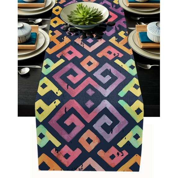 Arabesque Arabian Flowers Modern Table Runners Mat Coasters Holidays ...