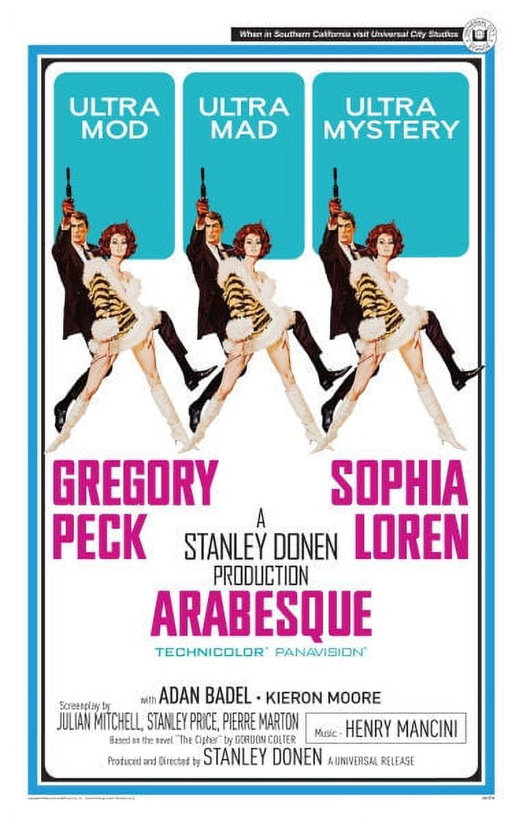 Arabesque Movie Poster 12in x 16in Metal Print 12x16 Multi-Color Square ...
