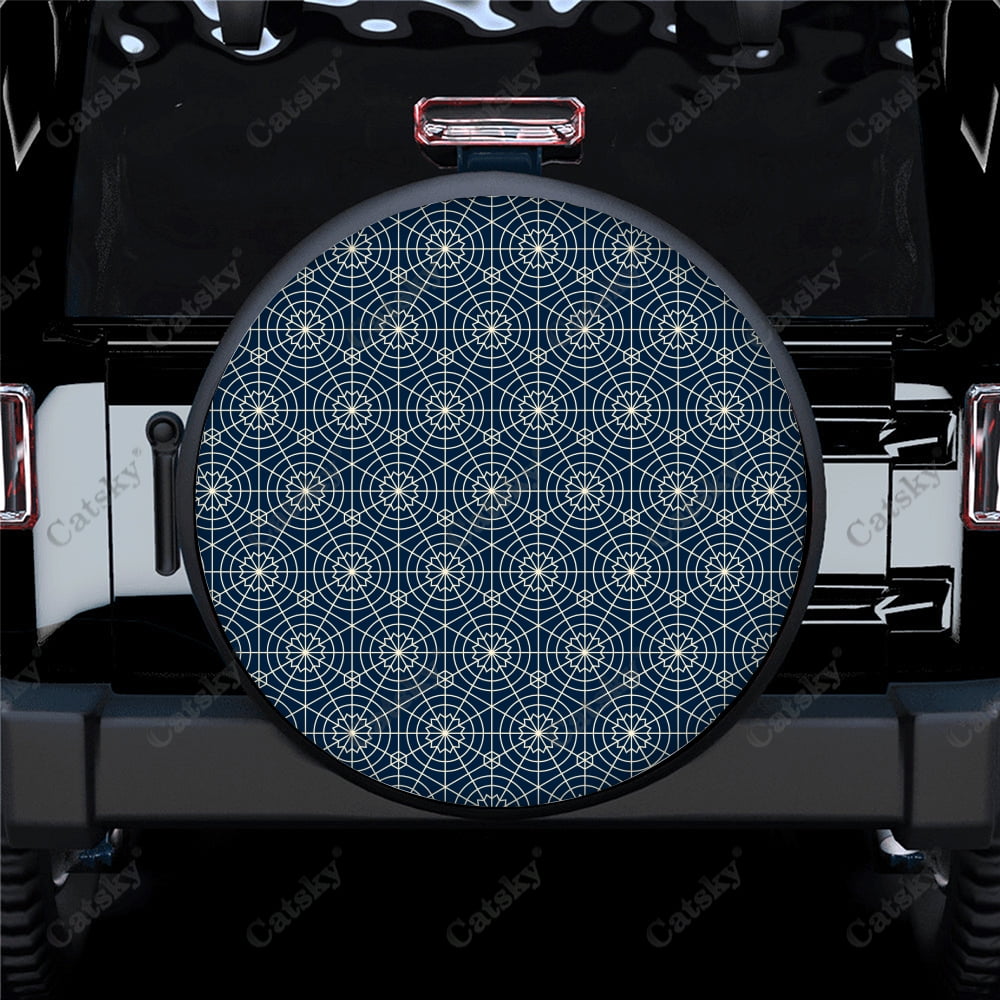Arabesque Pattern Design Polyester Universal Spare Wheel Tire Cover ...