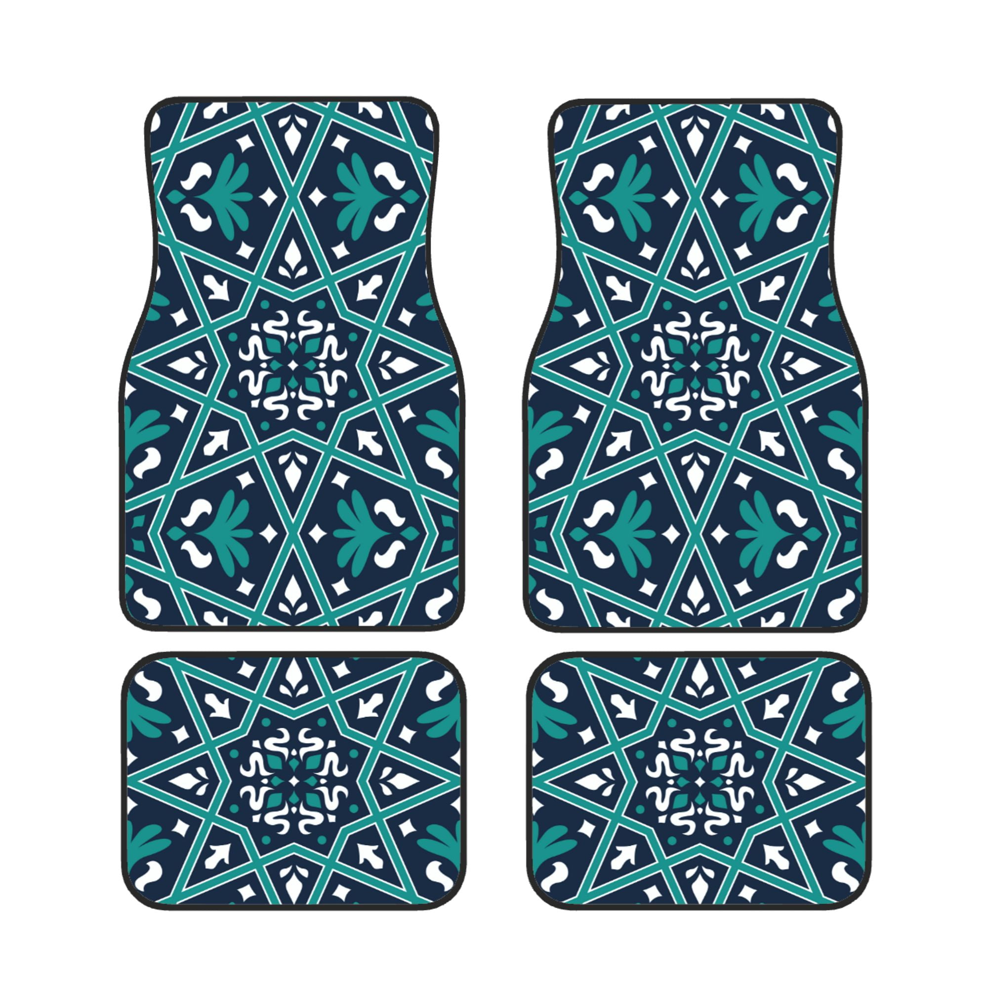 Arabesque Pattern Universal Fit Carpet Floor Mats For Car Suv Van ...