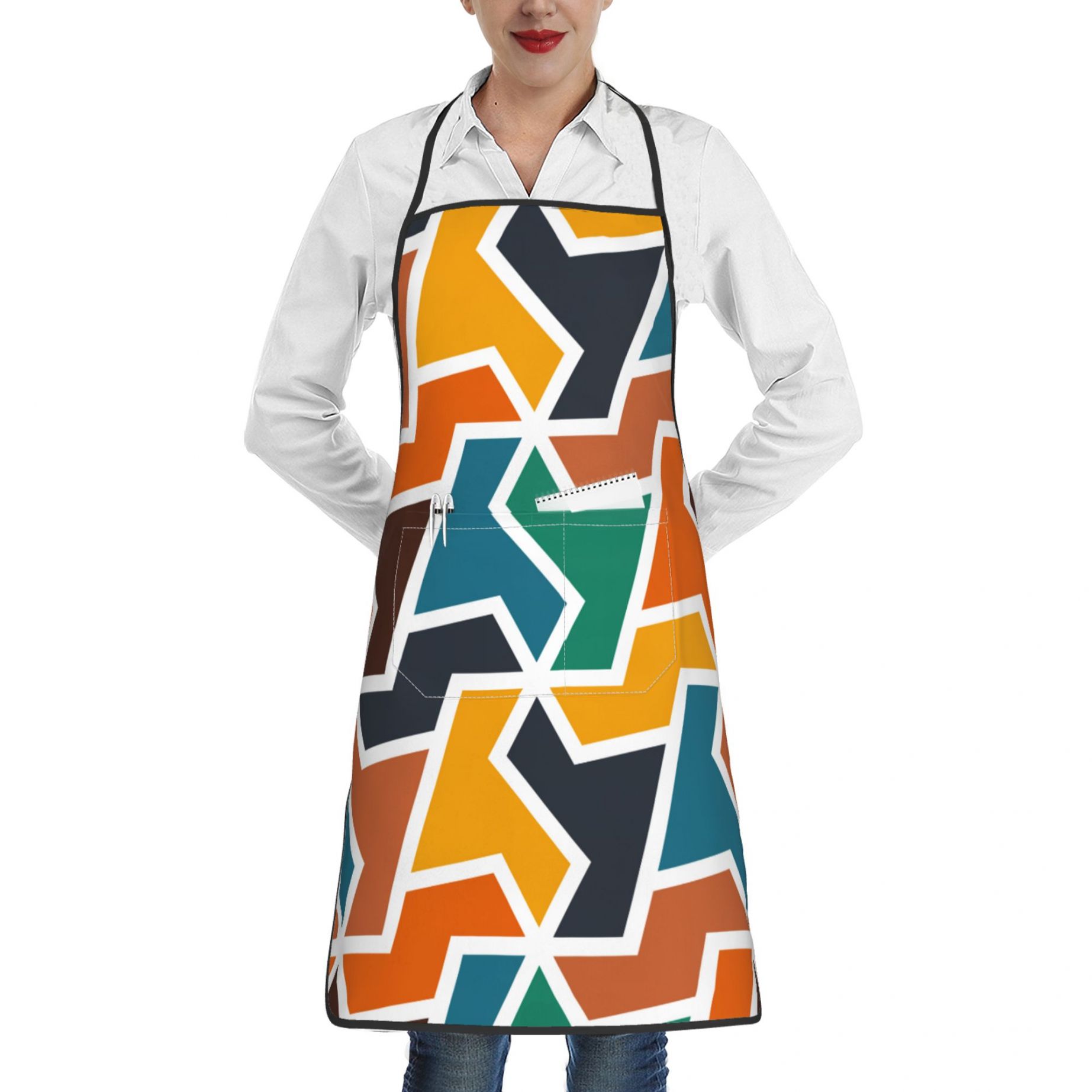 Arabesque Pattern Women'S And Men'S Kitchen Waterproof Apron, Common In ...