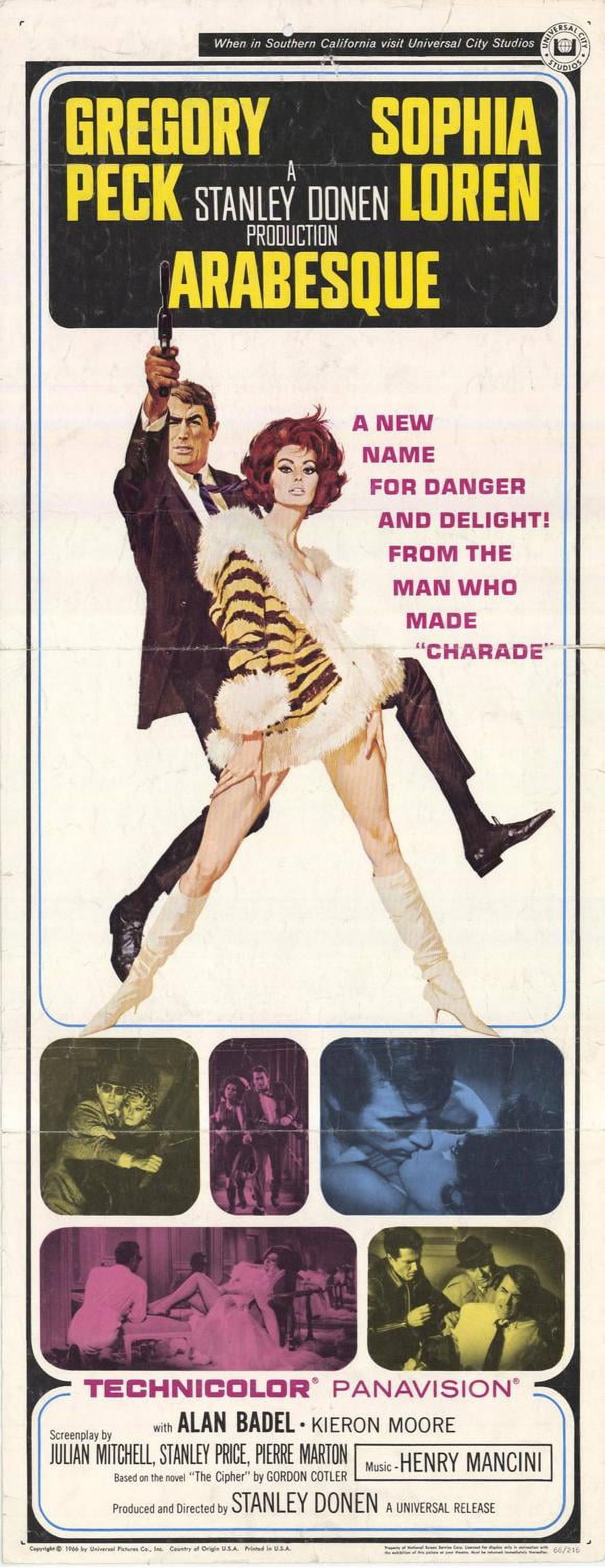 Arabesque Poster Movie Insert 14 x 36 In - 36cm x 92cm Gregory Peck ...