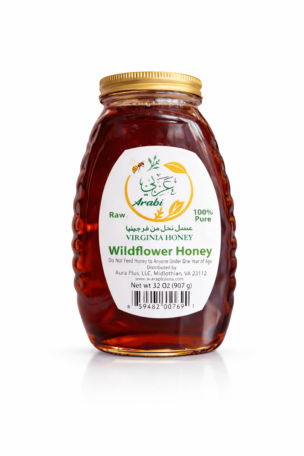 Arabi Raw Virginia Wildflower Honey 100% Pure 32 oz 907 g Natural with ...