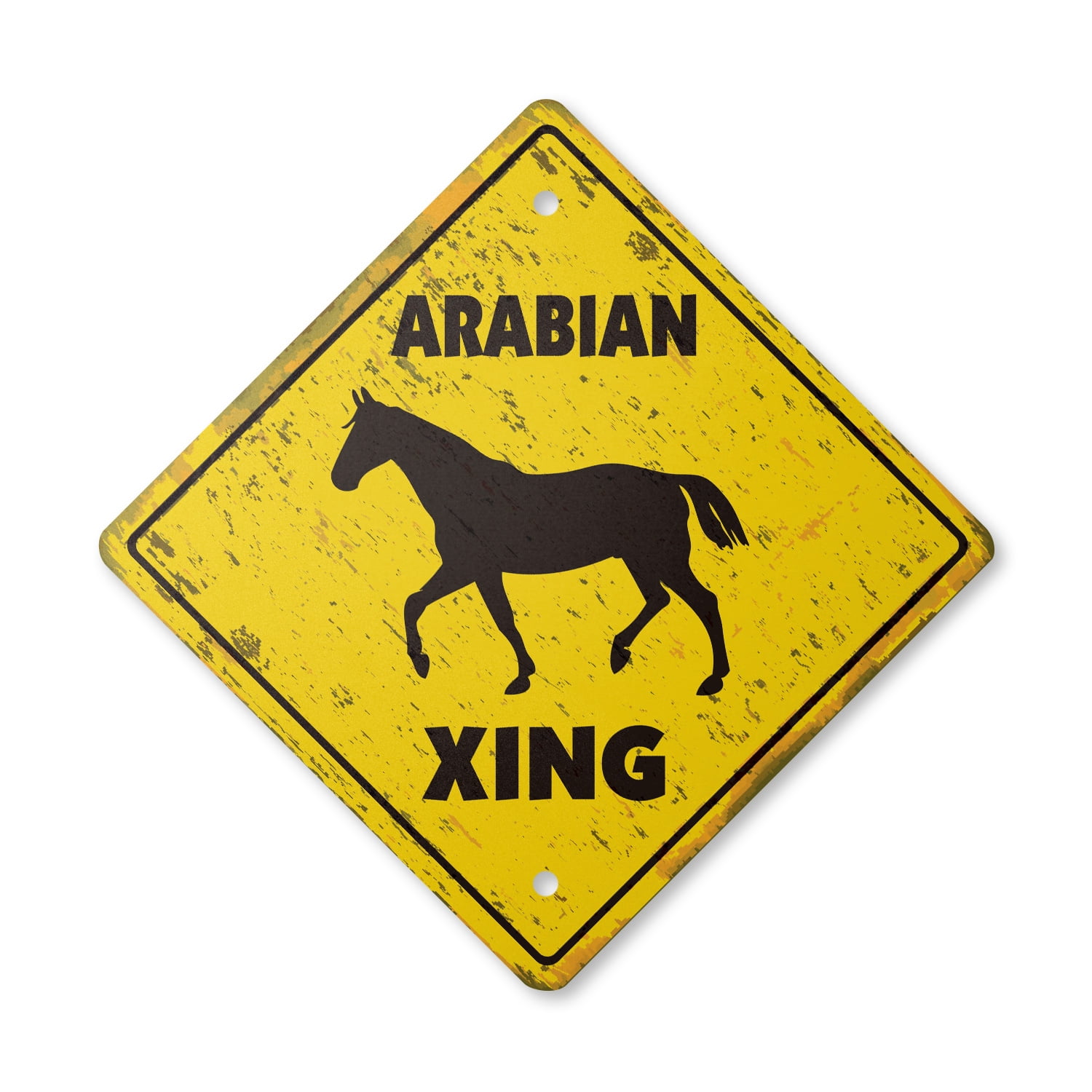 Arabian Horse Vintage Crossing Sign Zone Xing | Indoor/Outdoor Plastic ...