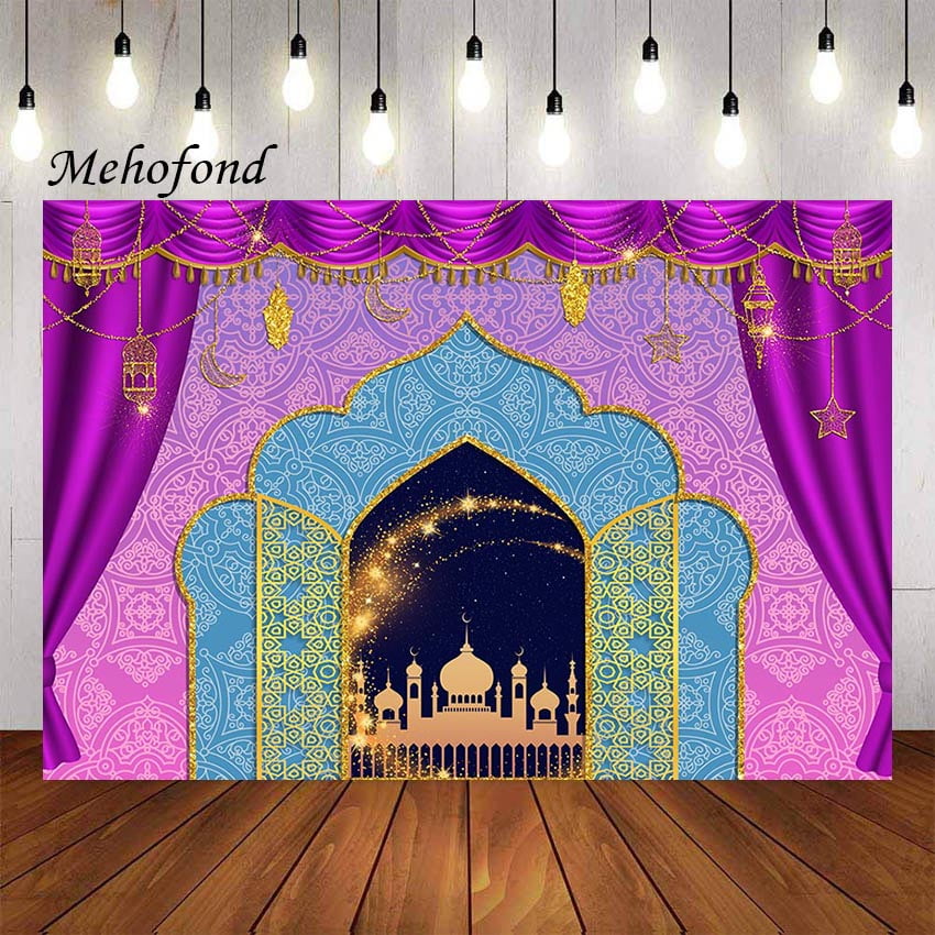 Arabian Moroccan Nights Gold Glitter Princess Girls Birthday Party r ...