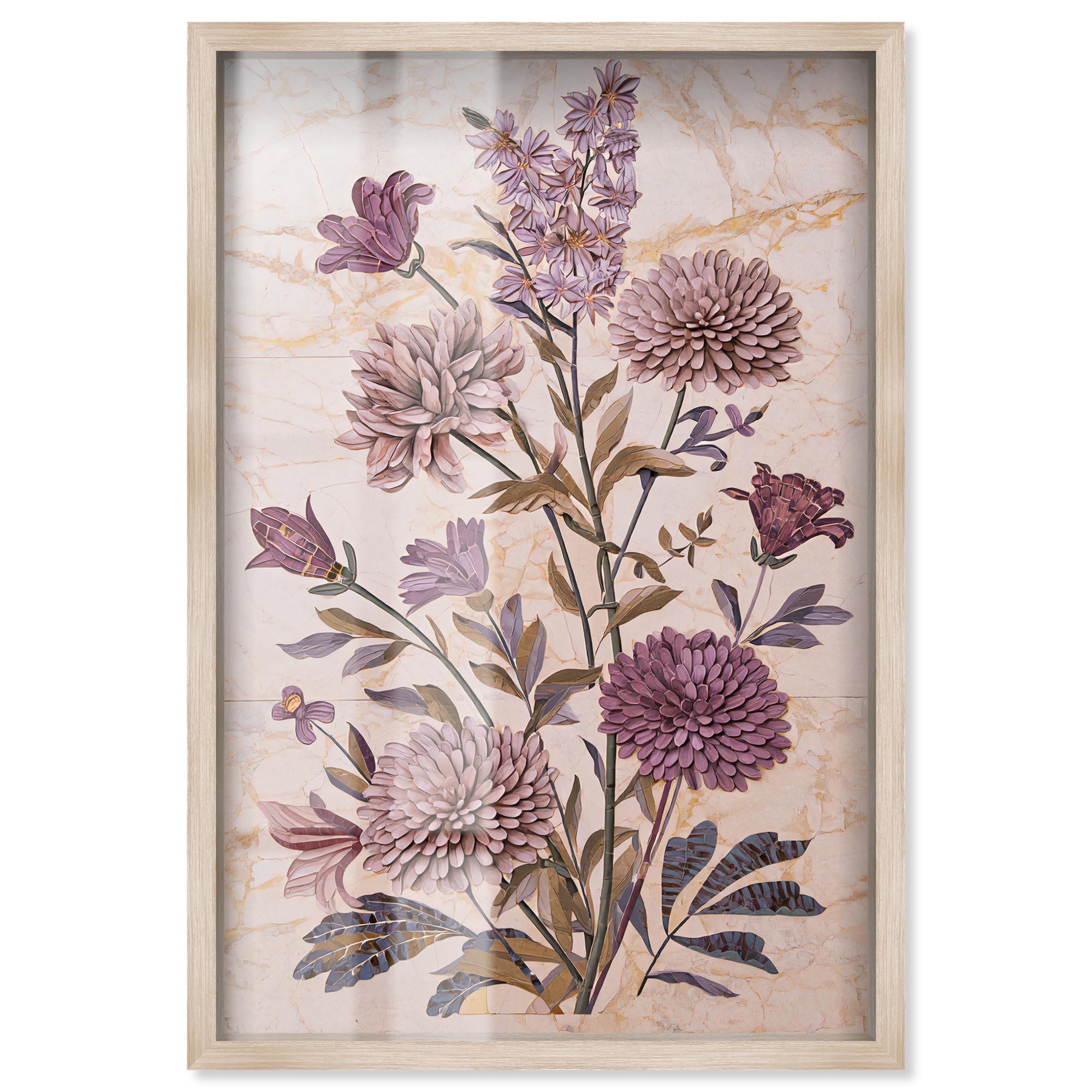 Arabian Sea Pastels Shadowbox Print Floral Wall Art by Art Remedy ...