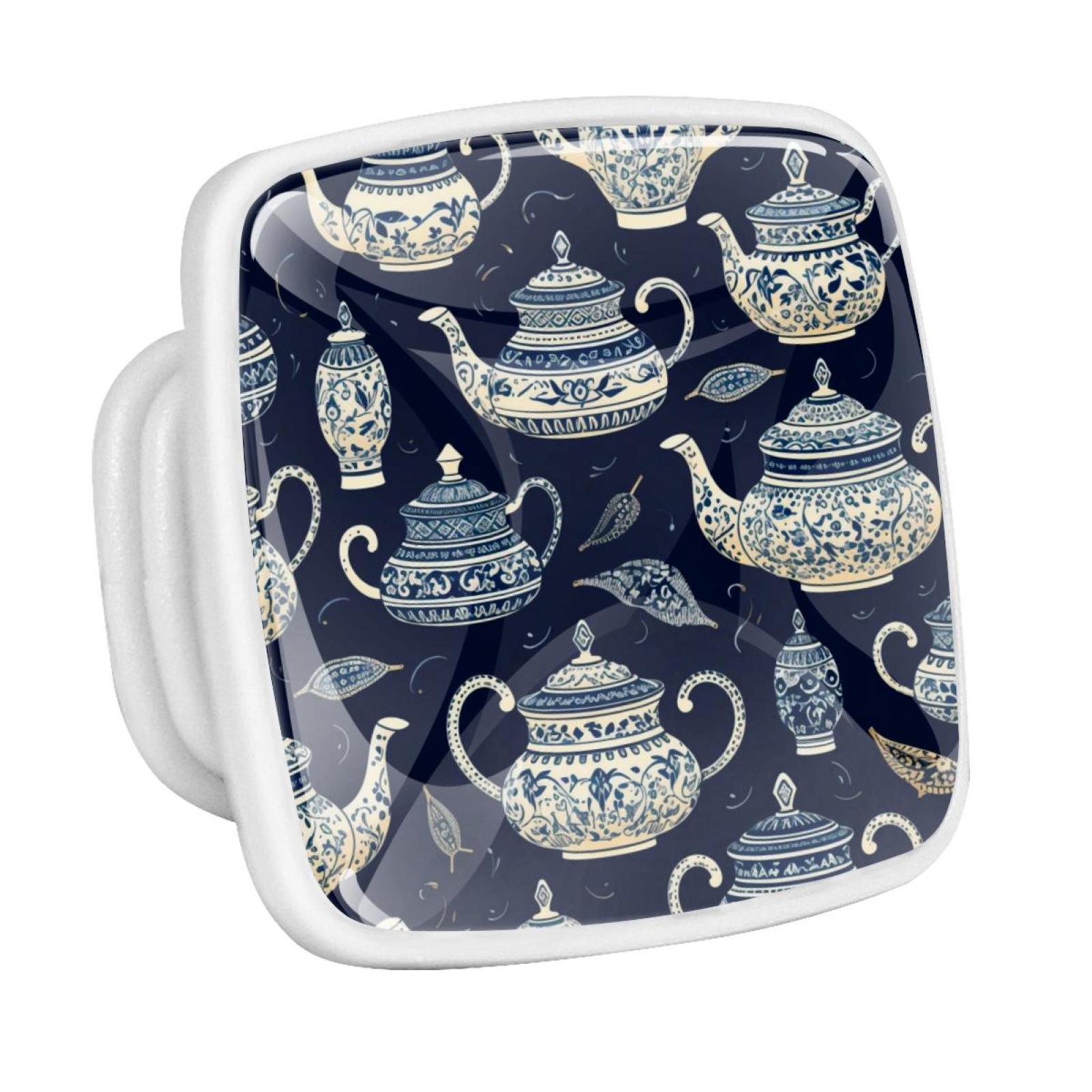 Arabian Tea Kettle Fluorescent Drawer Pulls with Screws Square 4-Pack ...