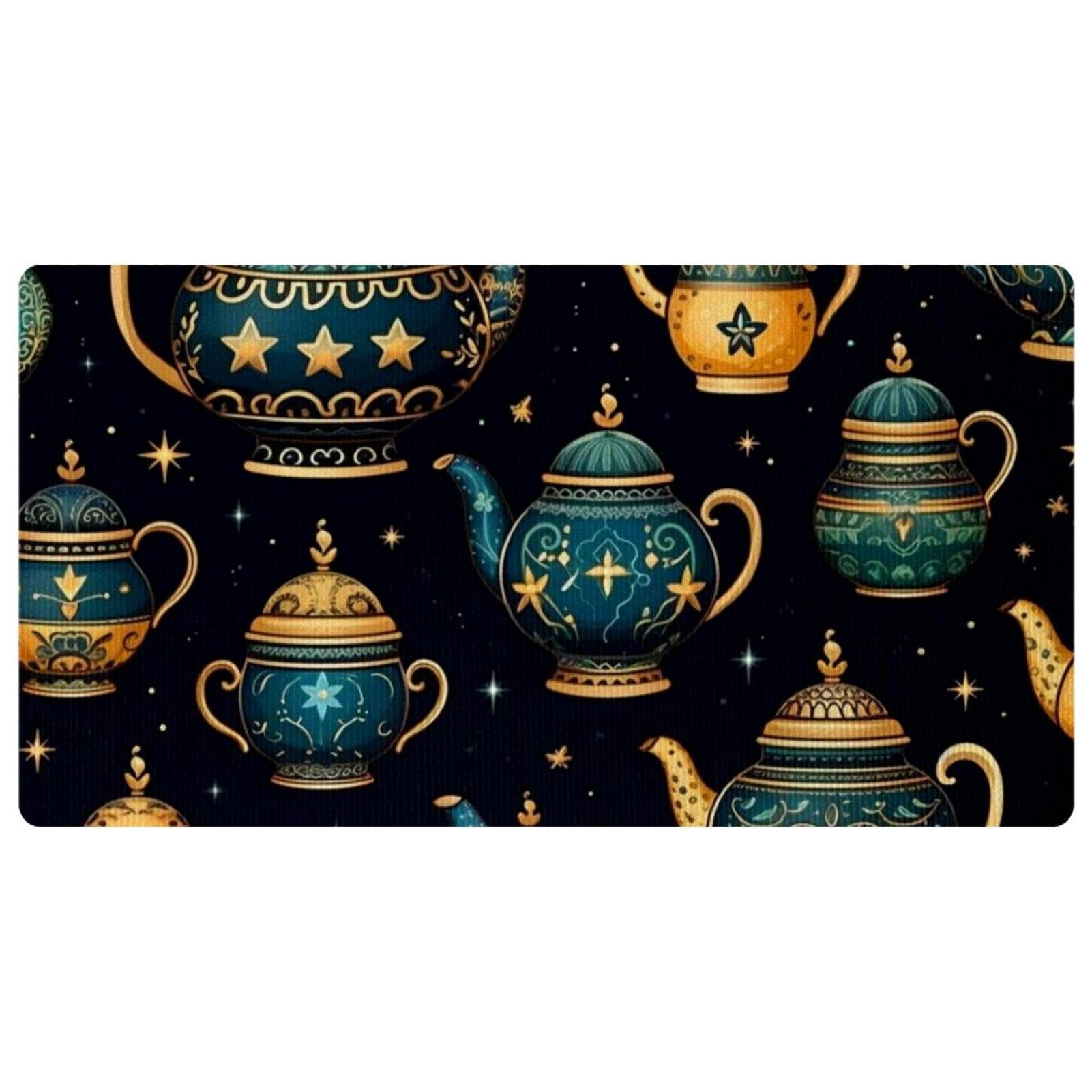 Arabian Tea Kettle Kitchen Rug, Washable Kitchen Rugs , Runner Mat for ...