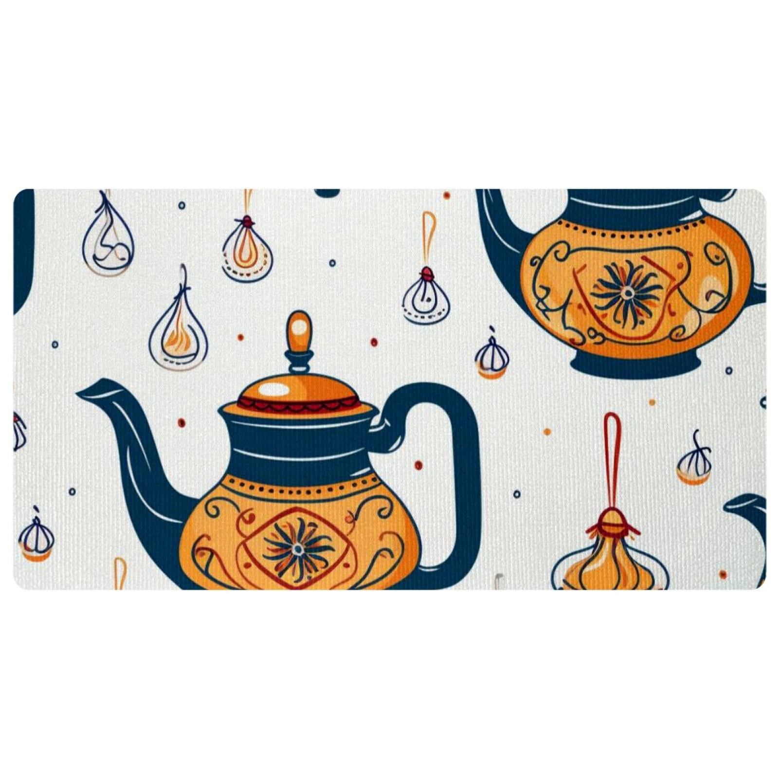 Arabian Tea Kettle Kitchen Rugs Non Skid Kitchen Mats for Floor ...
