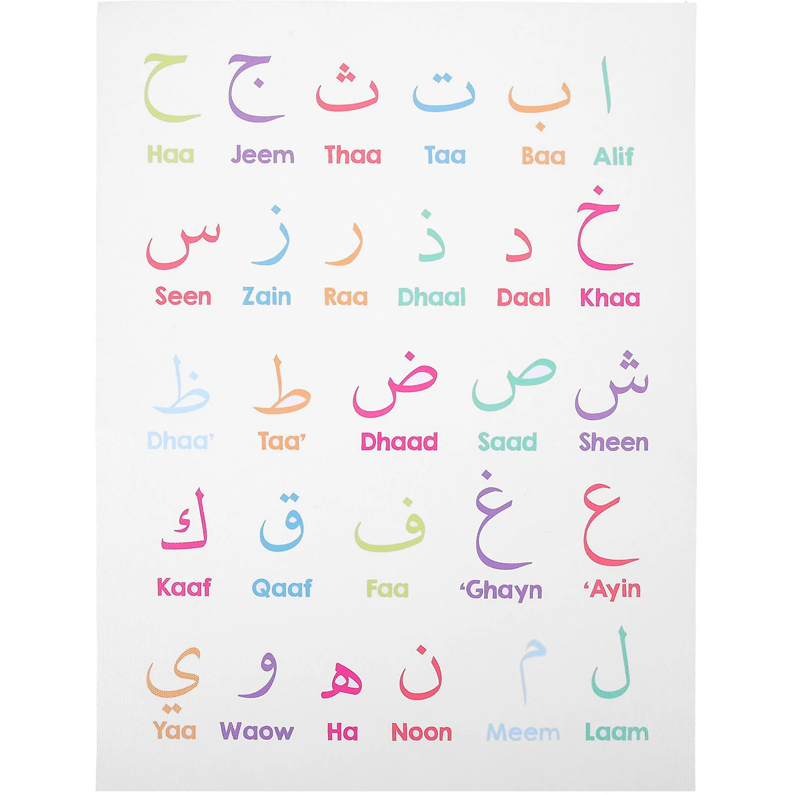 Arabic Alphabet Poster Educational Posters Kids Learning Wall Charts ...