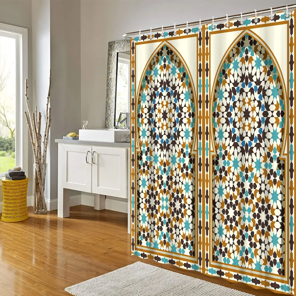 Arabic Arch Morocco Antique Doors Shower Curtain Old Vintage Farm Wood ...