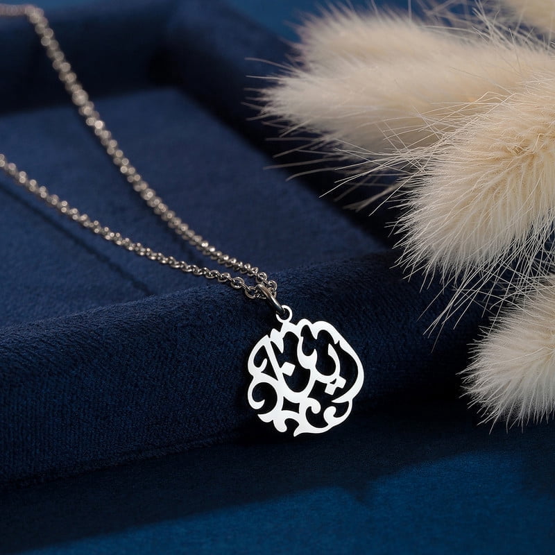 Arabic Calligraphy Pendant Stainless Steel Women's Islamic Muslim ...