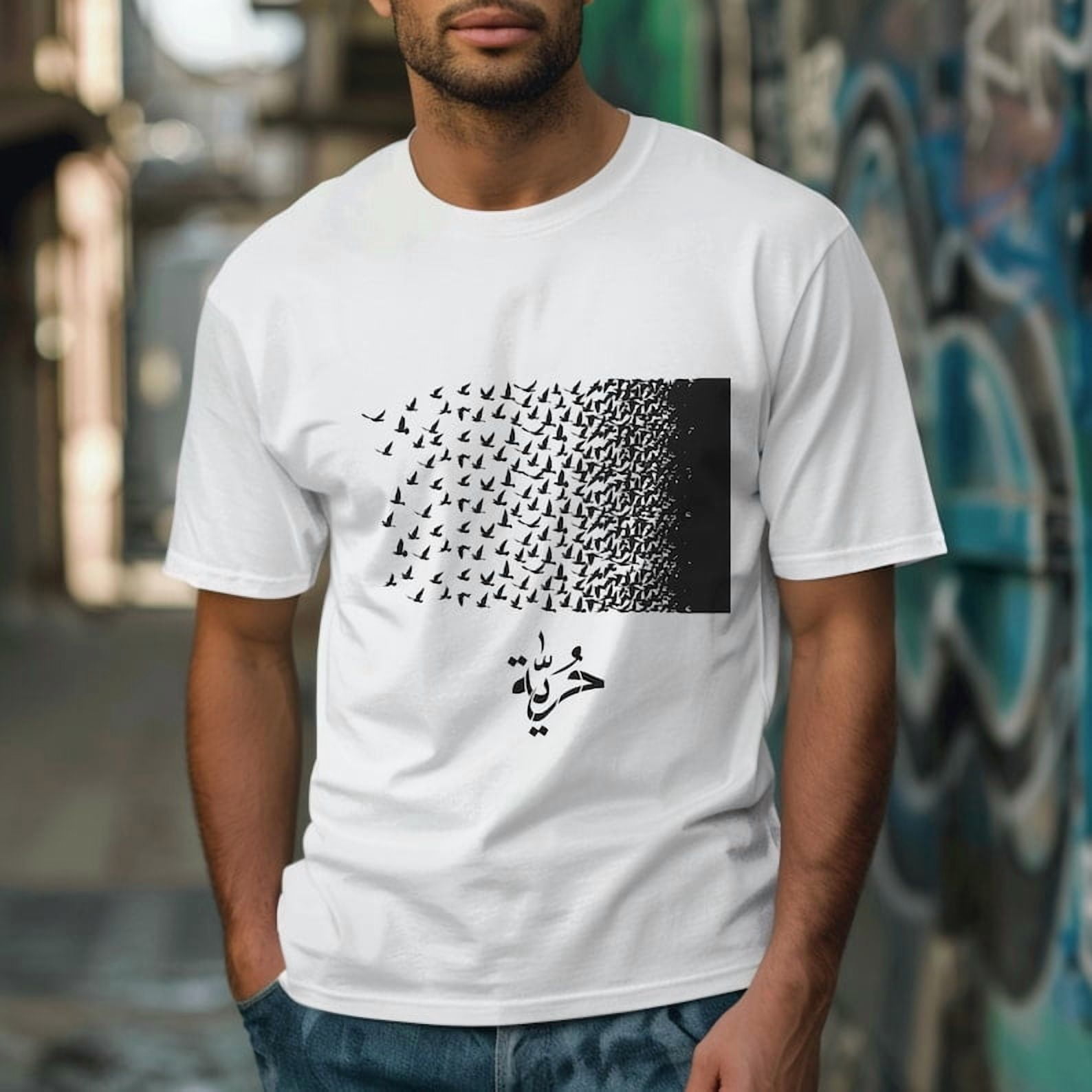 Arabic Calligraphy Shirt – حرية (Freedom) – Minimalist Arabic Tee – Powerful Statement Shirt ...