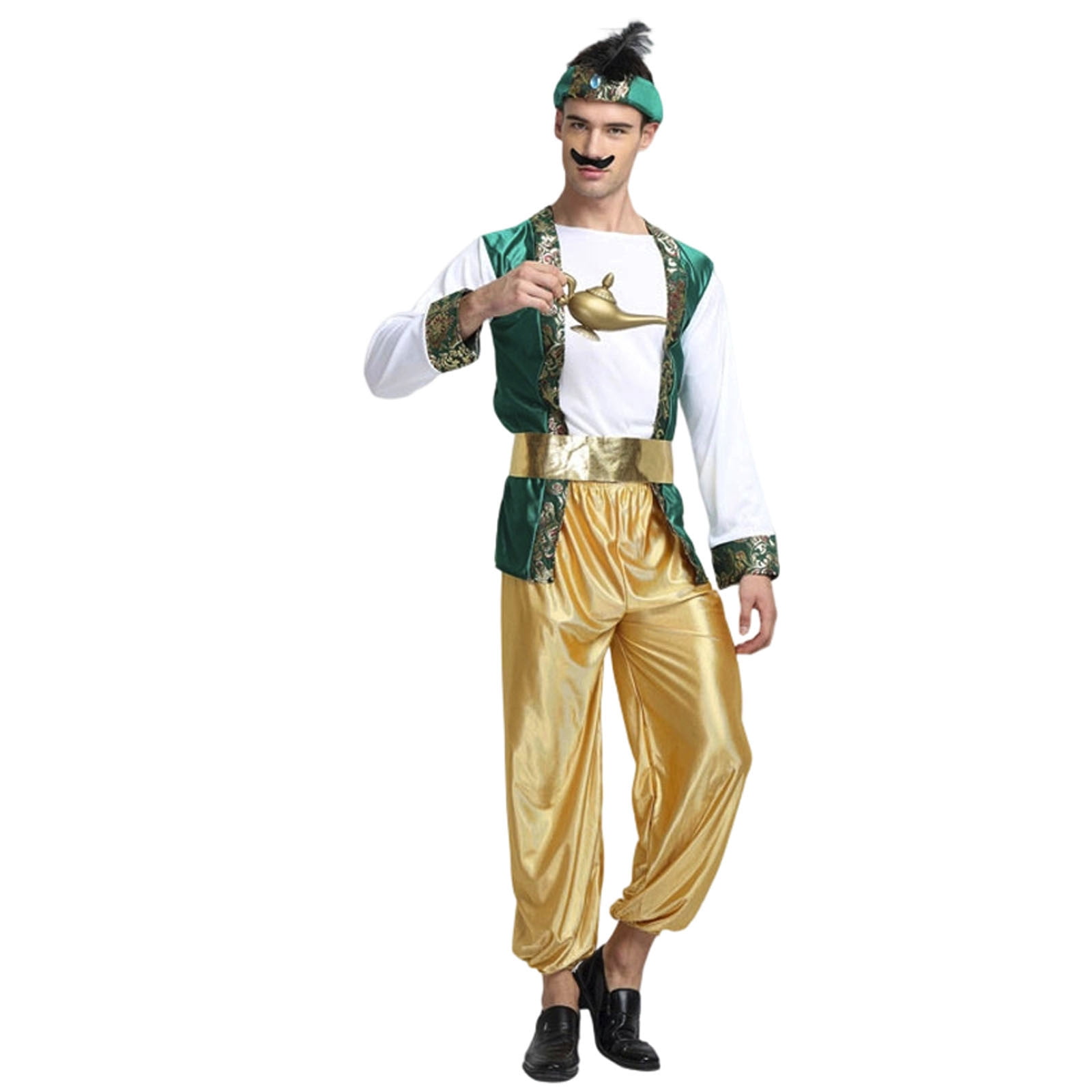 Arabic Carnival Party Dress Ups for Adults Aladdin's Lamp Long Sleeved ...