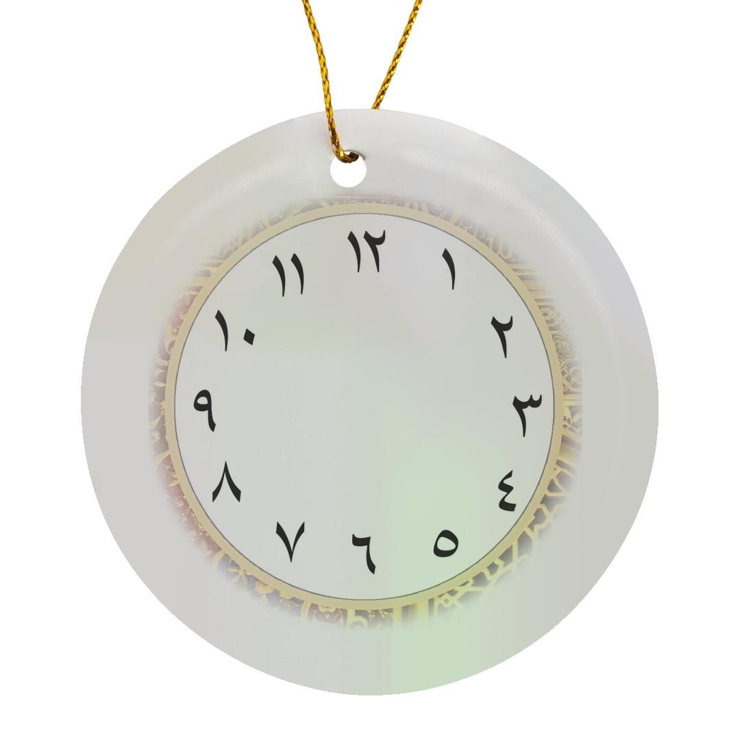 3drose, Arabic Clock Face with Arabic Numbers - Arabian Gold Graphic ...