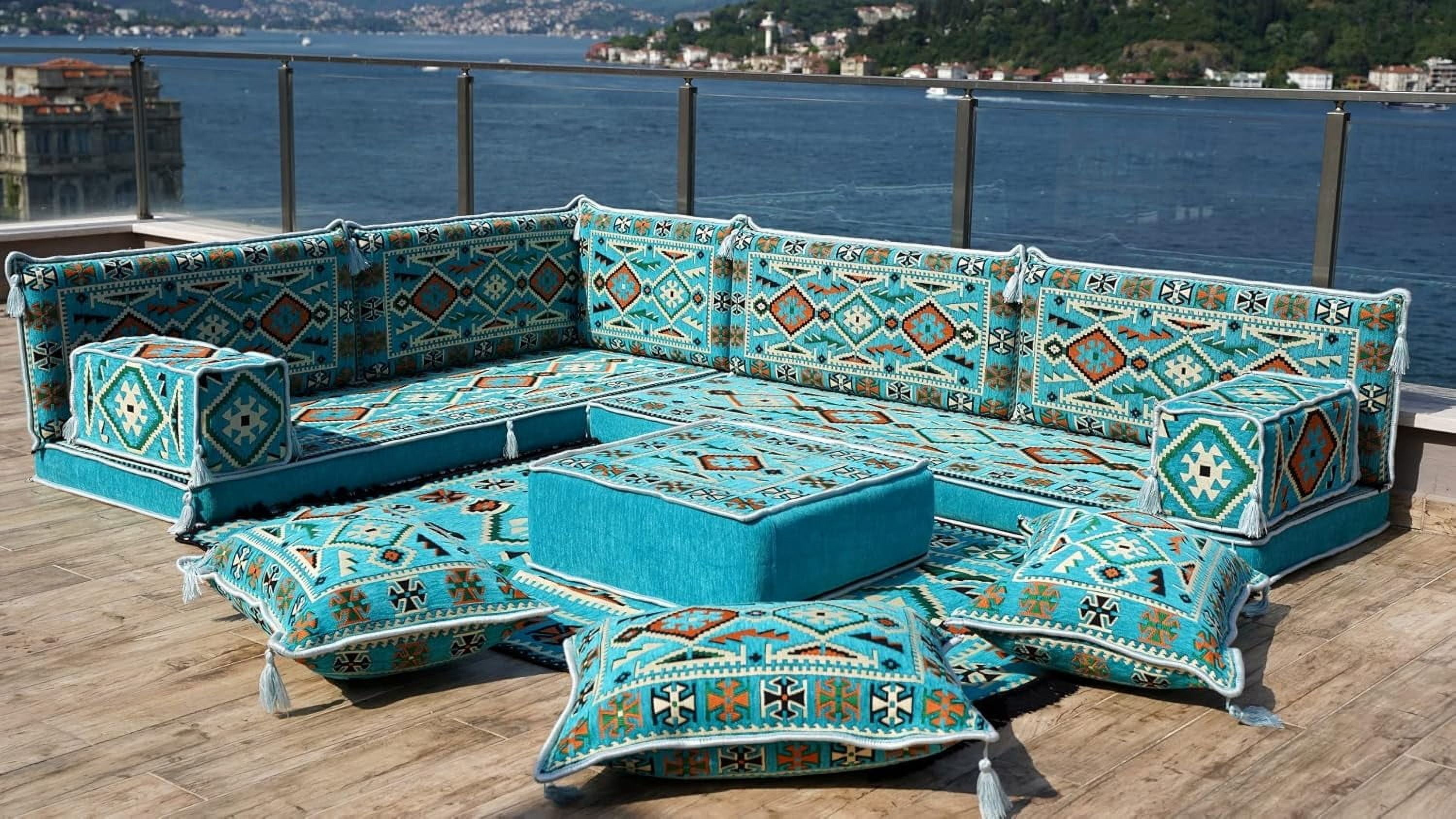 Arabic Floor Pillows, Sleeper Sofa, Turquoise Diwan Sofa, Turkish Sofa ...