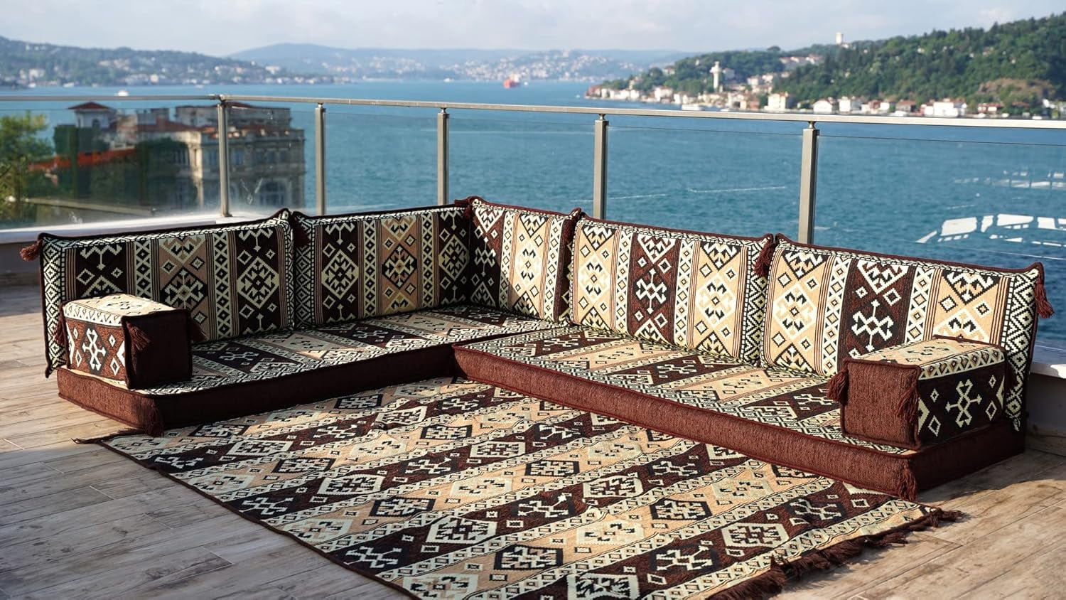 Arabic Floor Seating, Diwan Sofa, L Shaped Turkish Sofa, Floor Cushion ...