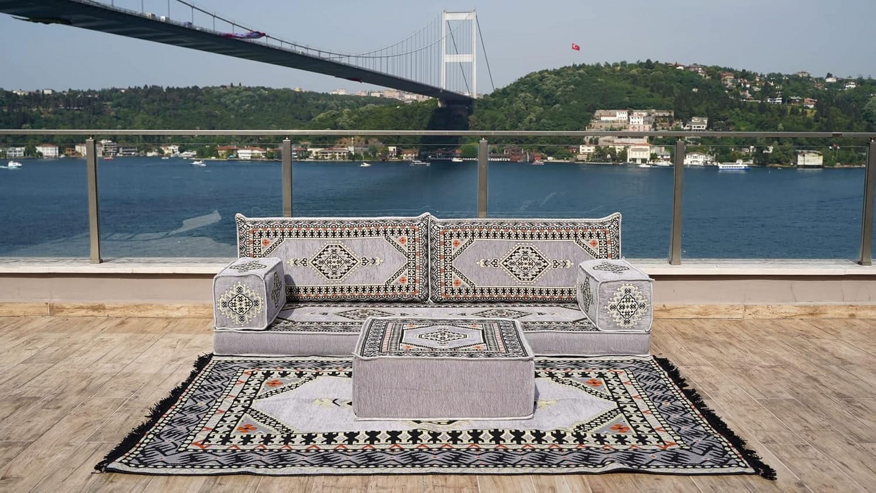 Arabic Floor Sofa Set, Gray Turkish Sofa, Modular Couch, Sofa Bed ...
