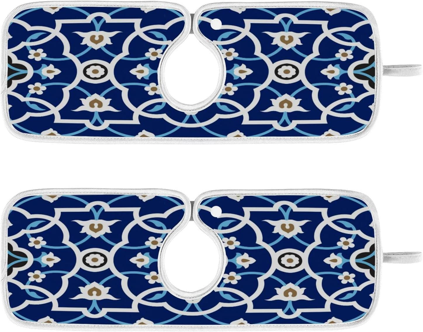 Arabic Floral Border Sink Splash Guard for Faucet 2 Packs Faucet ...