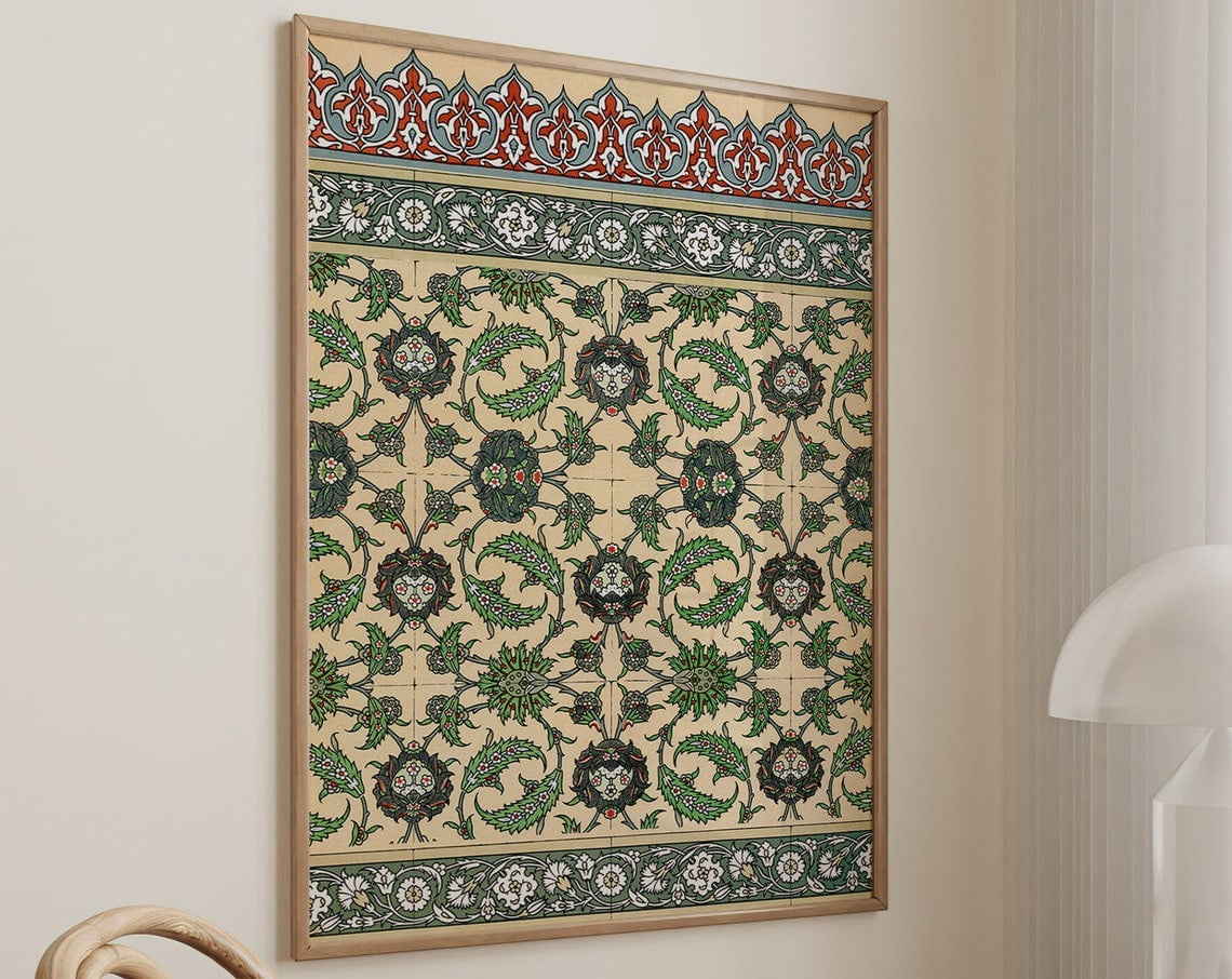 Arabic Geometric Pattern Art Print Vintage Muslim Poster Arabic Decor ...