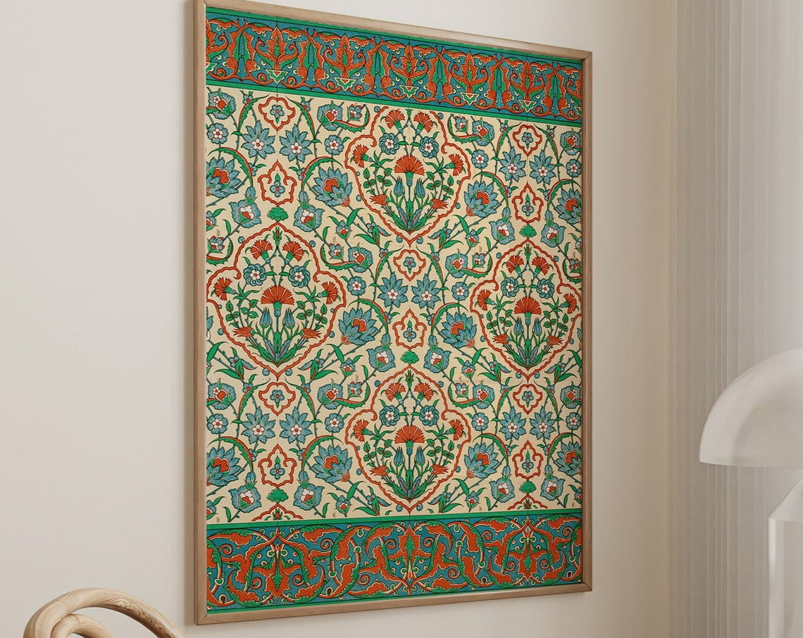 Arabic Geometric Pattern Art Print Vintage Muslim Poster Arabic Decor ...