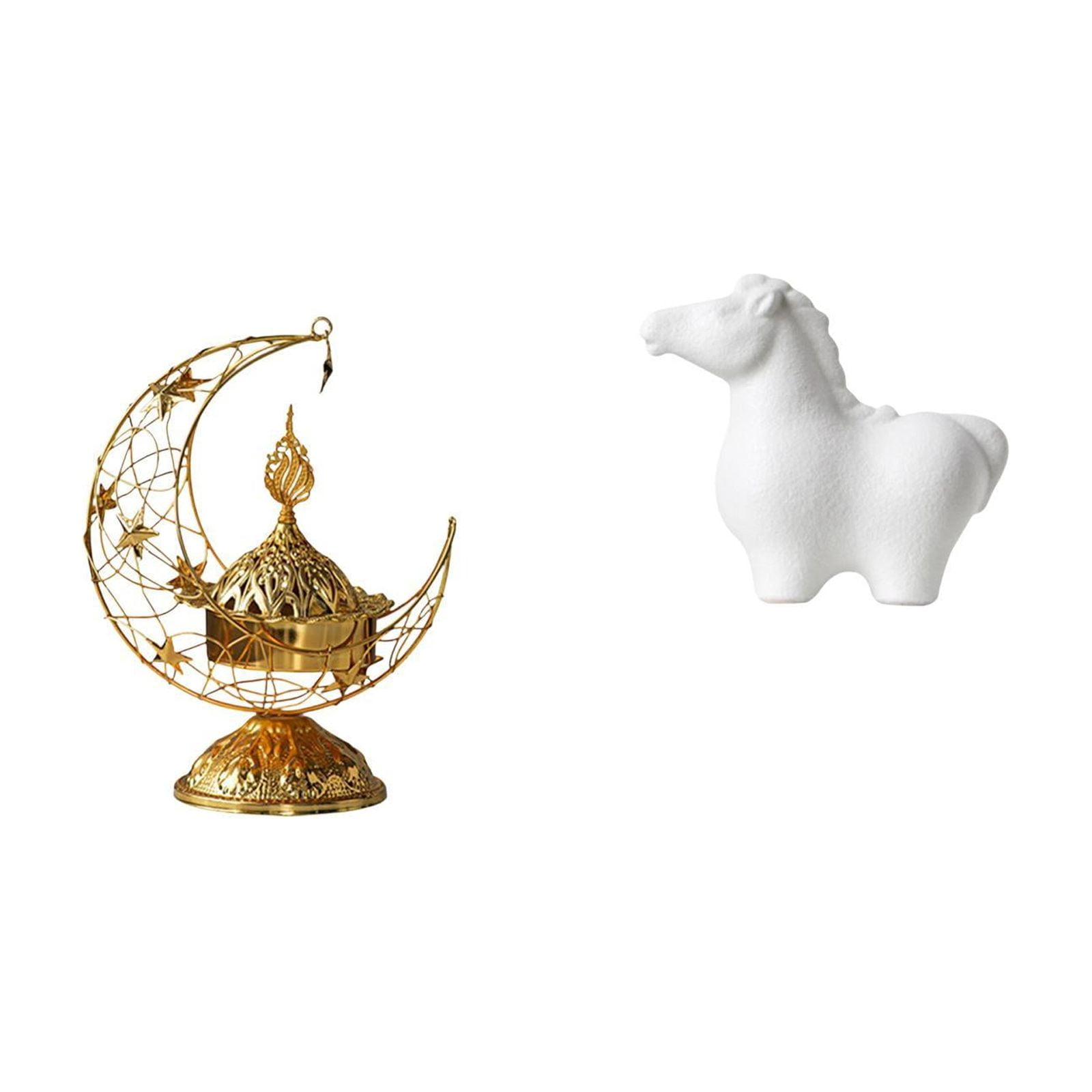 Arabic Incense Burner Horse Statue Sculpture Iron Ceramic Material ...
