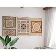 Arabic Islamic Pattern Geometric Wall Art Set 3 Stretched Canvas 8x12 ...