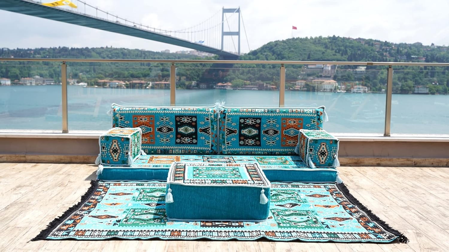Arabic Majlis, Turquoise Modular Couch, Couch Bed, Sleeper Couch, Floor ...