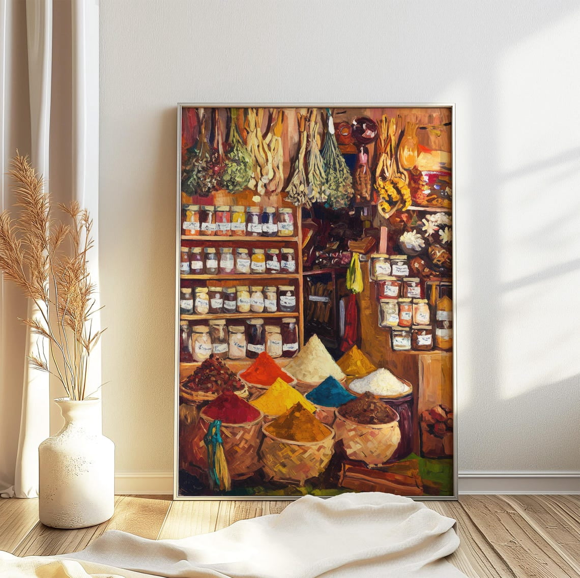 Arabic Spice Market Middle Eastern Islamic Kitchen Cultural Food Art ...
