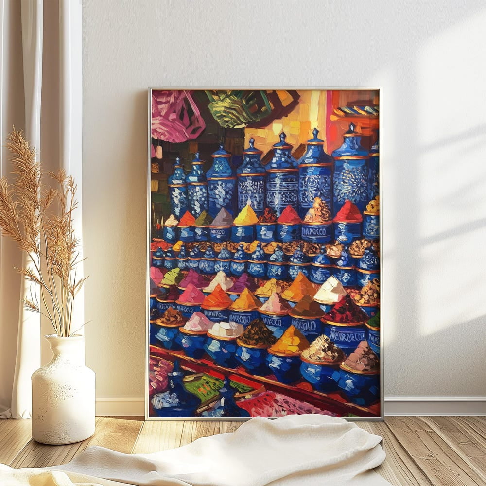 Arabic Spice Market Poster, Middle Eastern Wall Art, Food Print ...