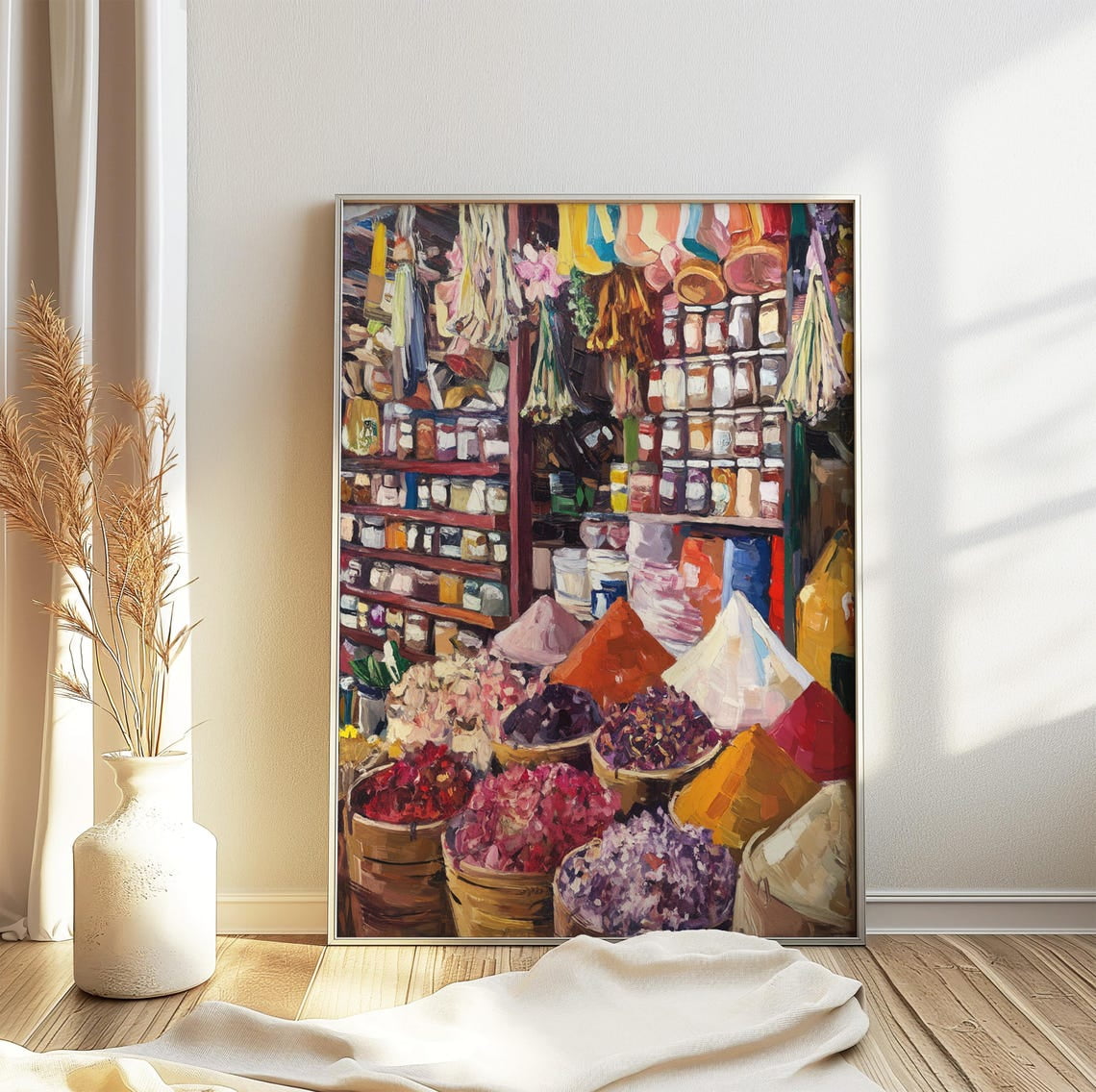 Arabic Spice Market Poster, Middle Eastern Wall Art, Islamic Decor ...