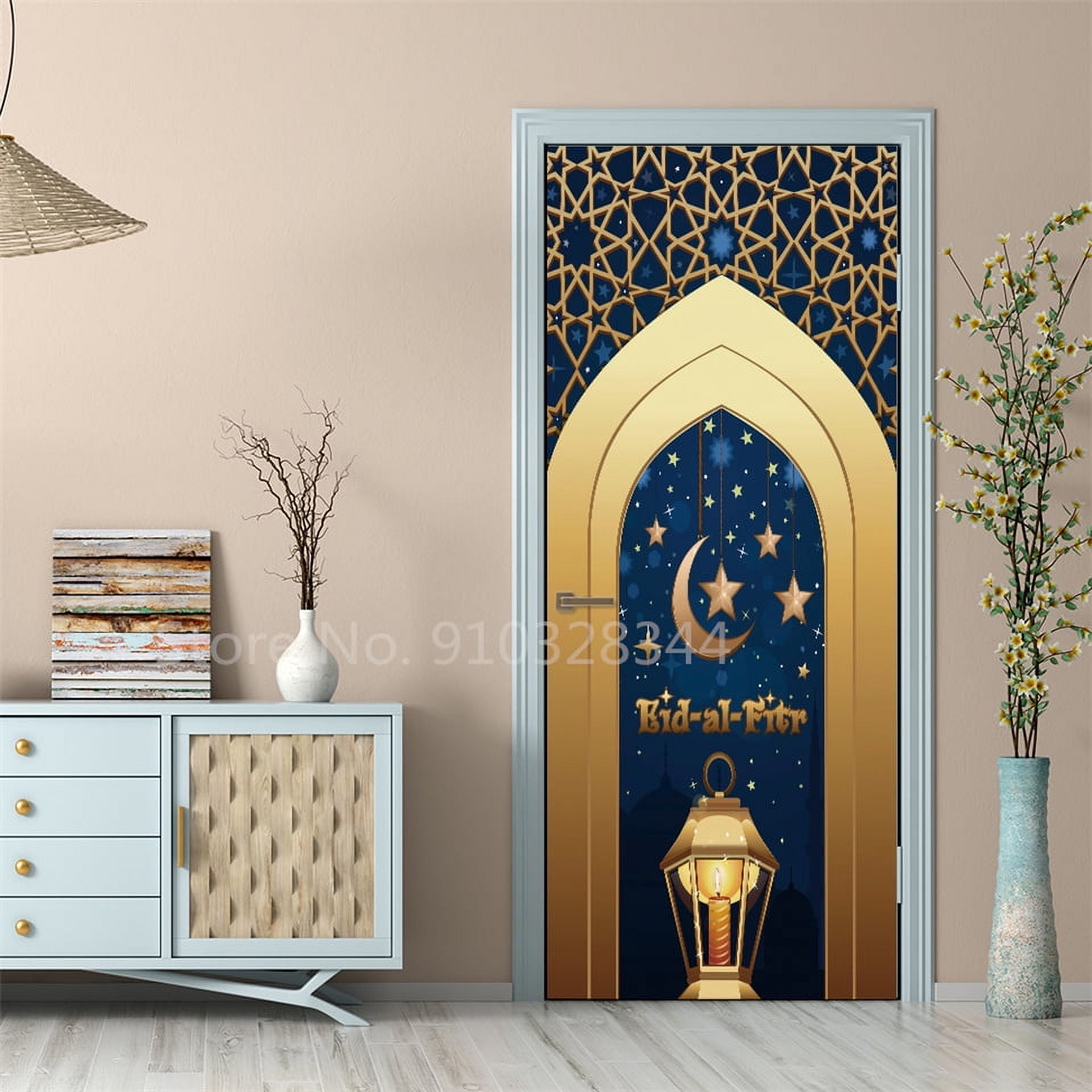 Arabic Style Door Sticker Self Adhesive Wallpaper Living Room Bedroom ...