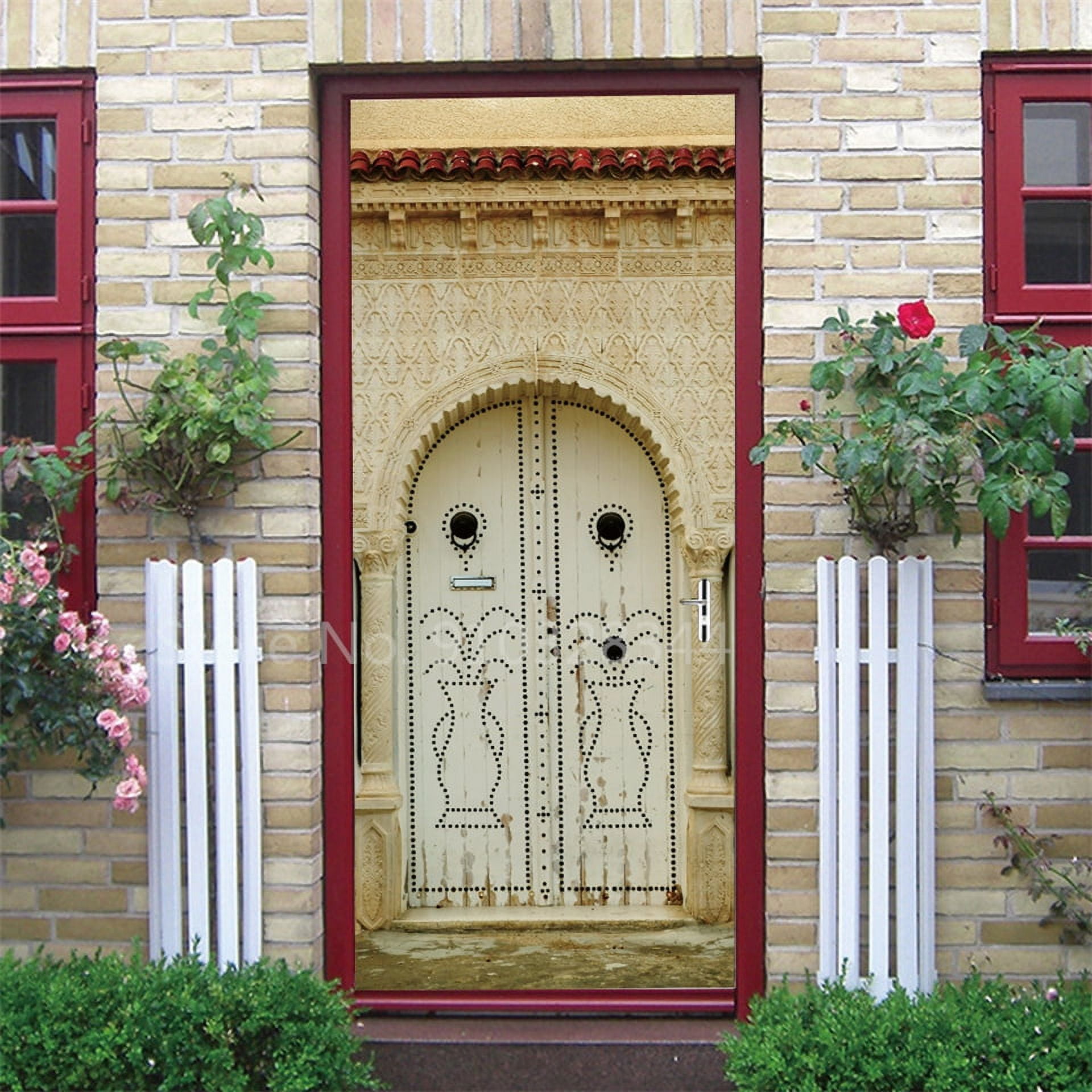 Arabic Style Door Sticker Self Adhesive Wallpaper Living Room Bedroom ...