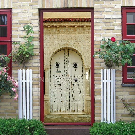 Arabic Style Door Sticker Self Adhesive Wallpaper Living Room Bedroom ...