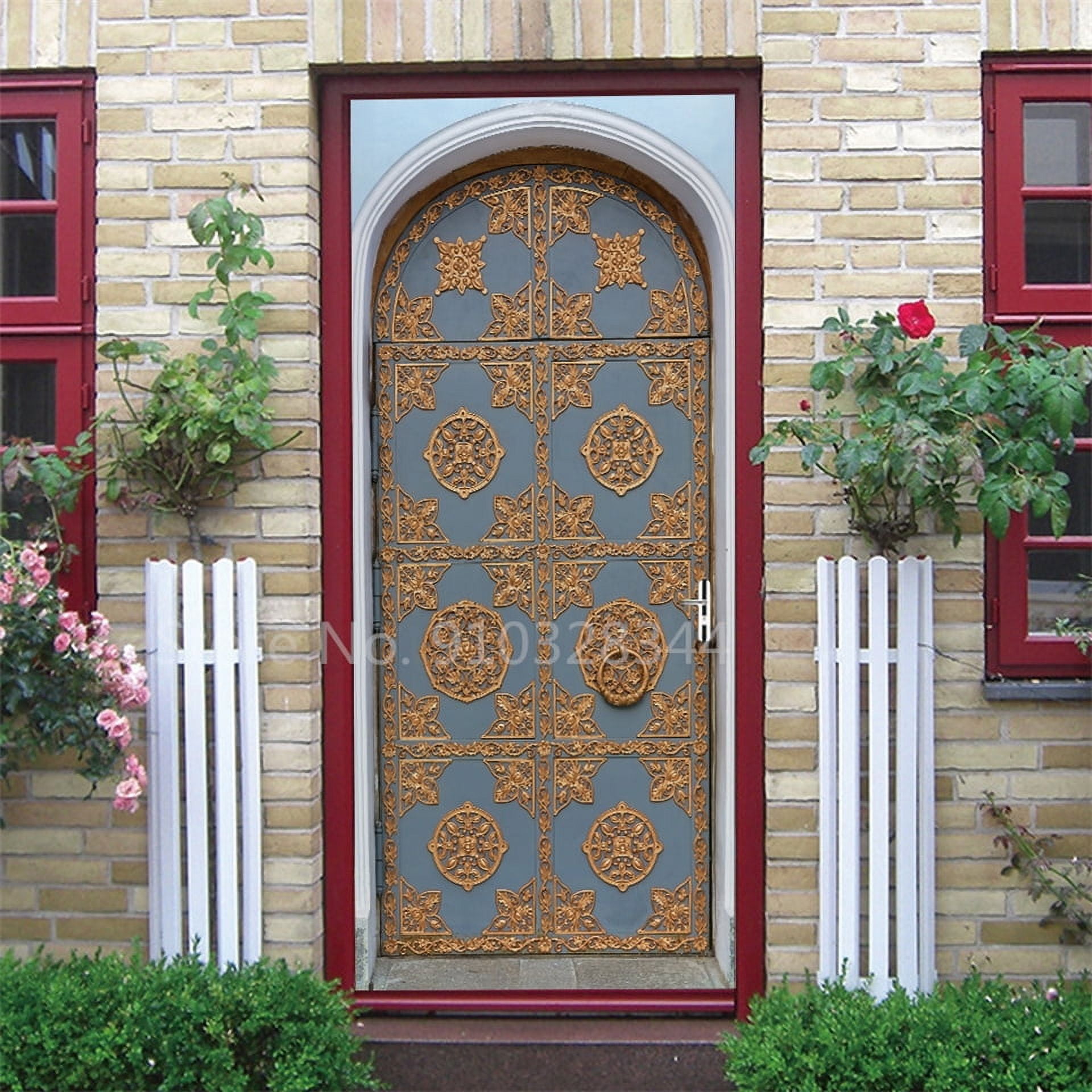 Arabic Style Door Sticker Self Adhesive Wallpaper Living Room Bedroom ...