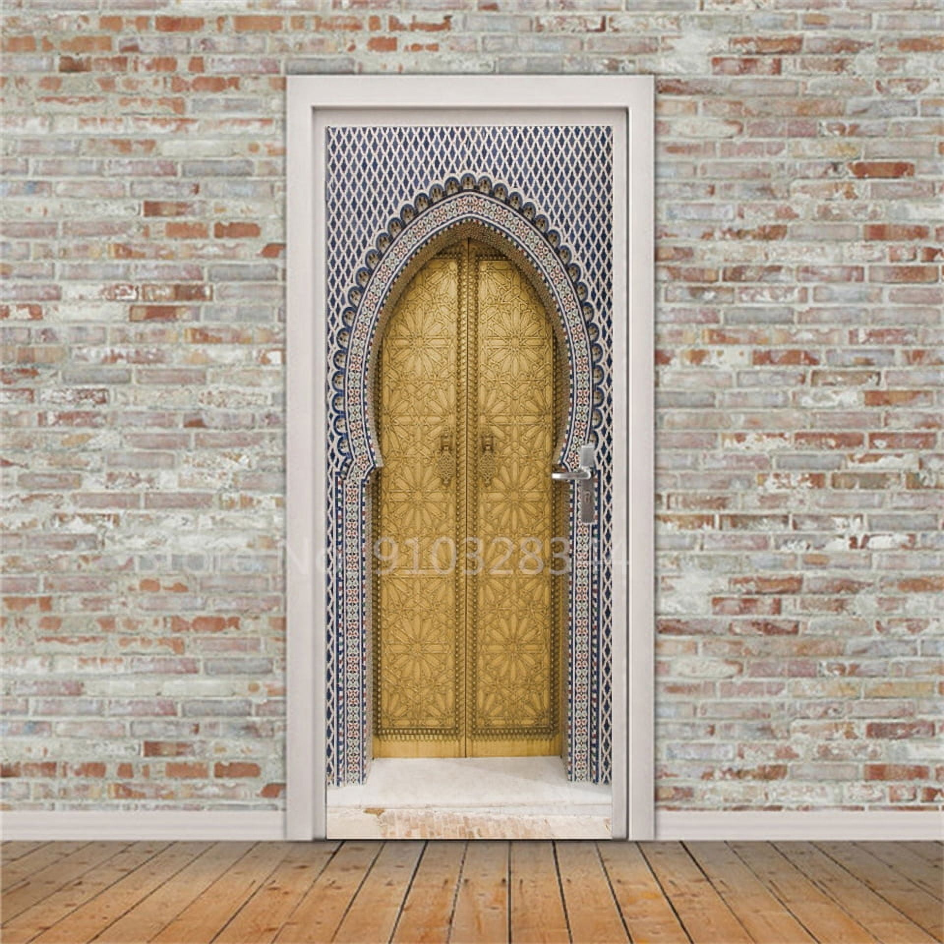 Arabic Style Door Sticker Self Adhesive Wallpaper Living Room Bedroom ...