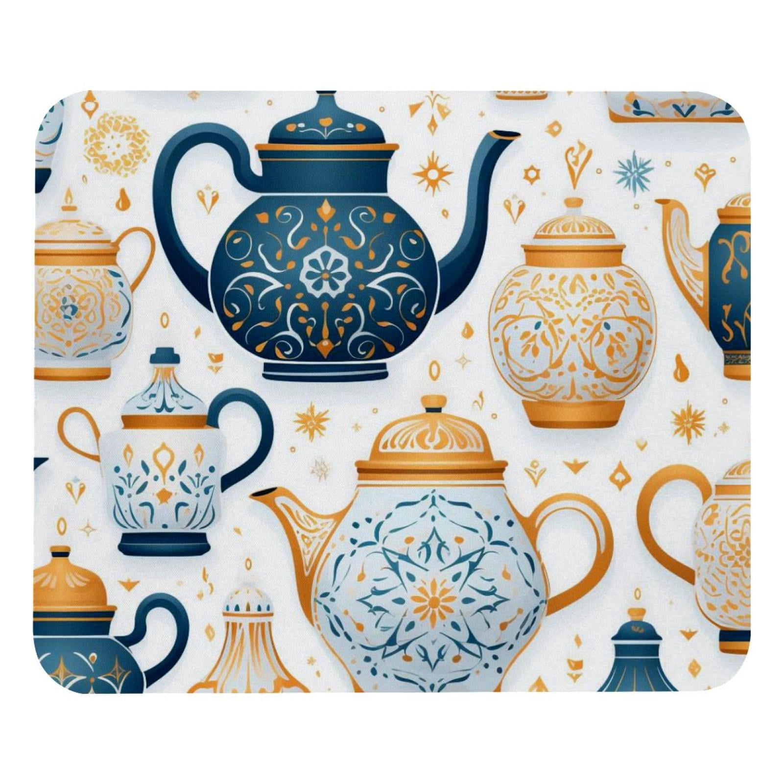 Arabic Teapot 8.3x9.8 Inch Square Gaming Mouse Pad with Non-Slip Rubber ...